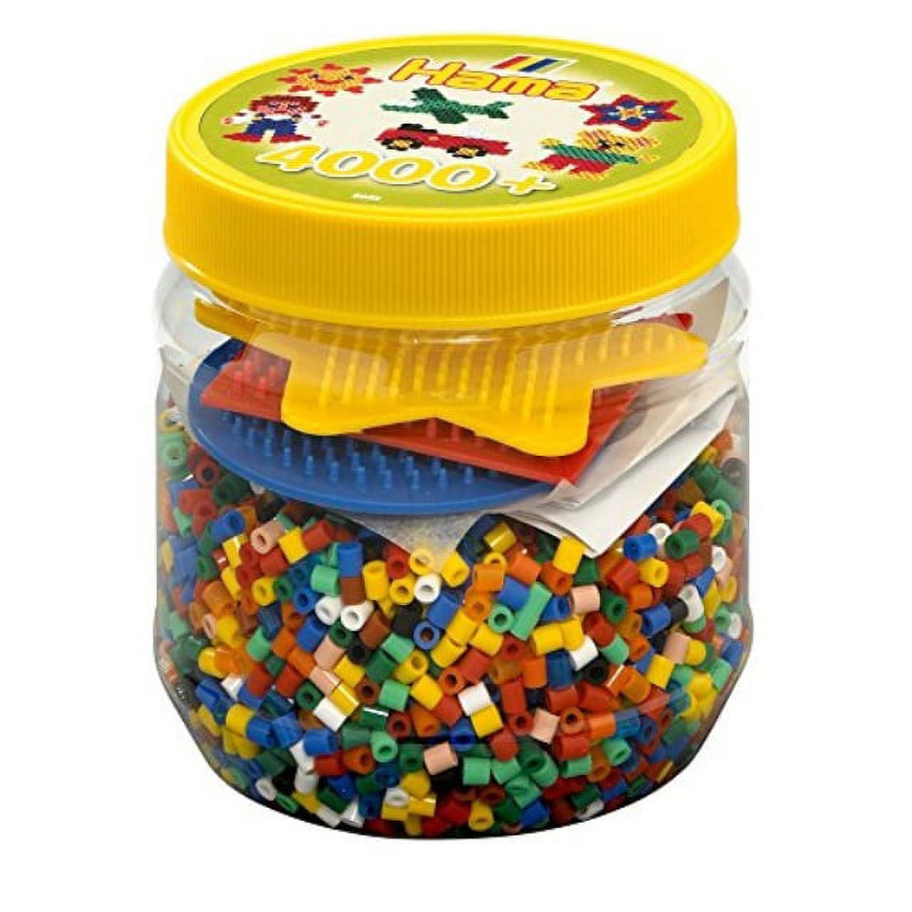 Hama - Midi 4K Beads/Pegboardsin Jar - Yellow - Walmart.com