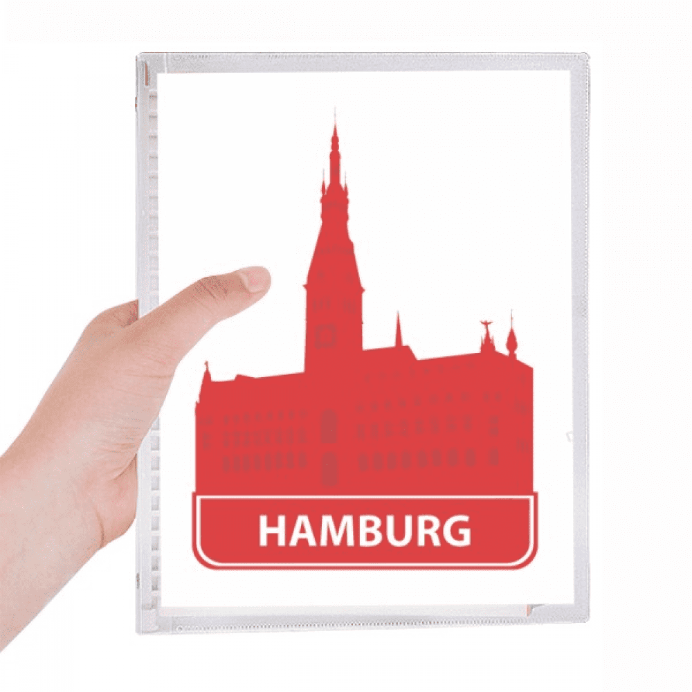 hamburg germany red landmark notebook loose diary refillable journal ...
