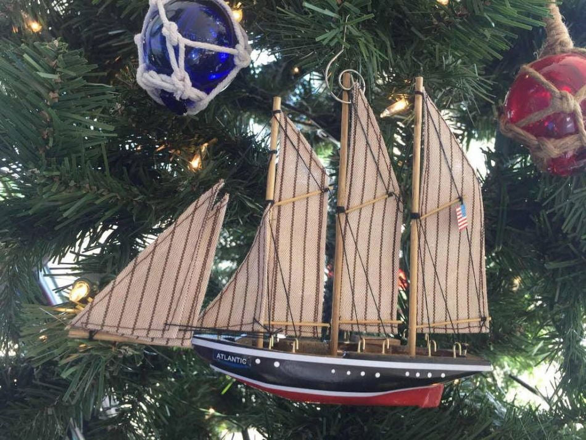 hampton nautical wooden atlantic model sailboat decoration christmas ...