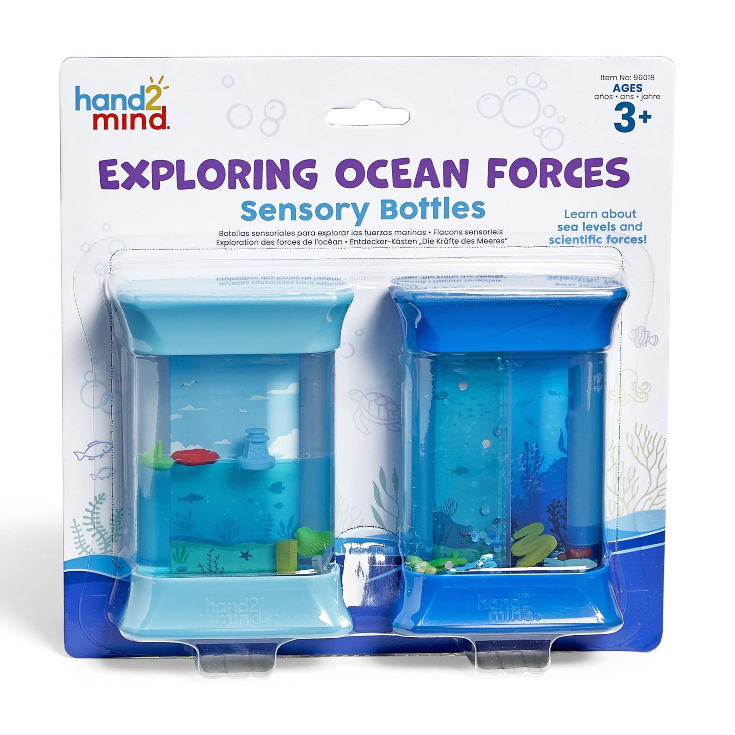 hand2mind Exploring Ocean Forces DHF10 Sensory Bottles, Quiet Fidget ...