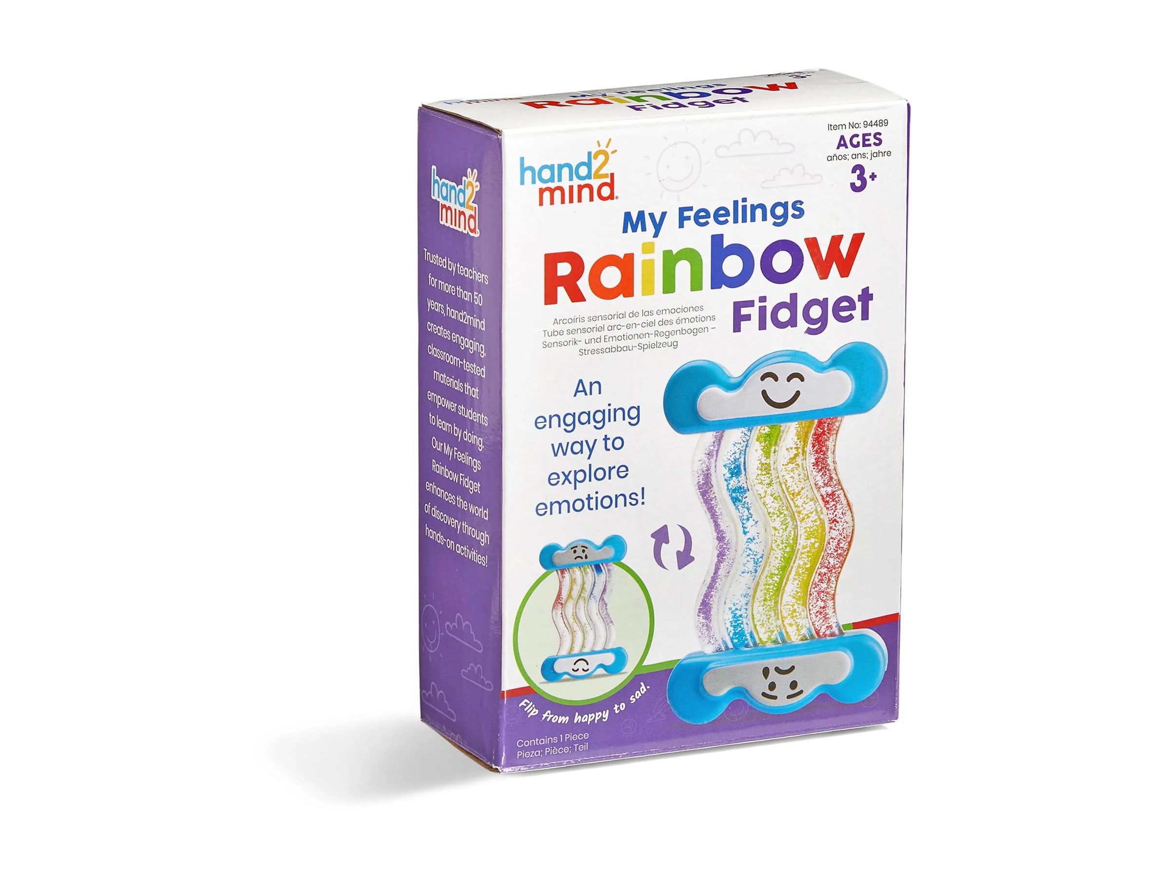 hand2mind Express Your Feelings Rainbow Sensory Fidget Tubes, Calm Down ...