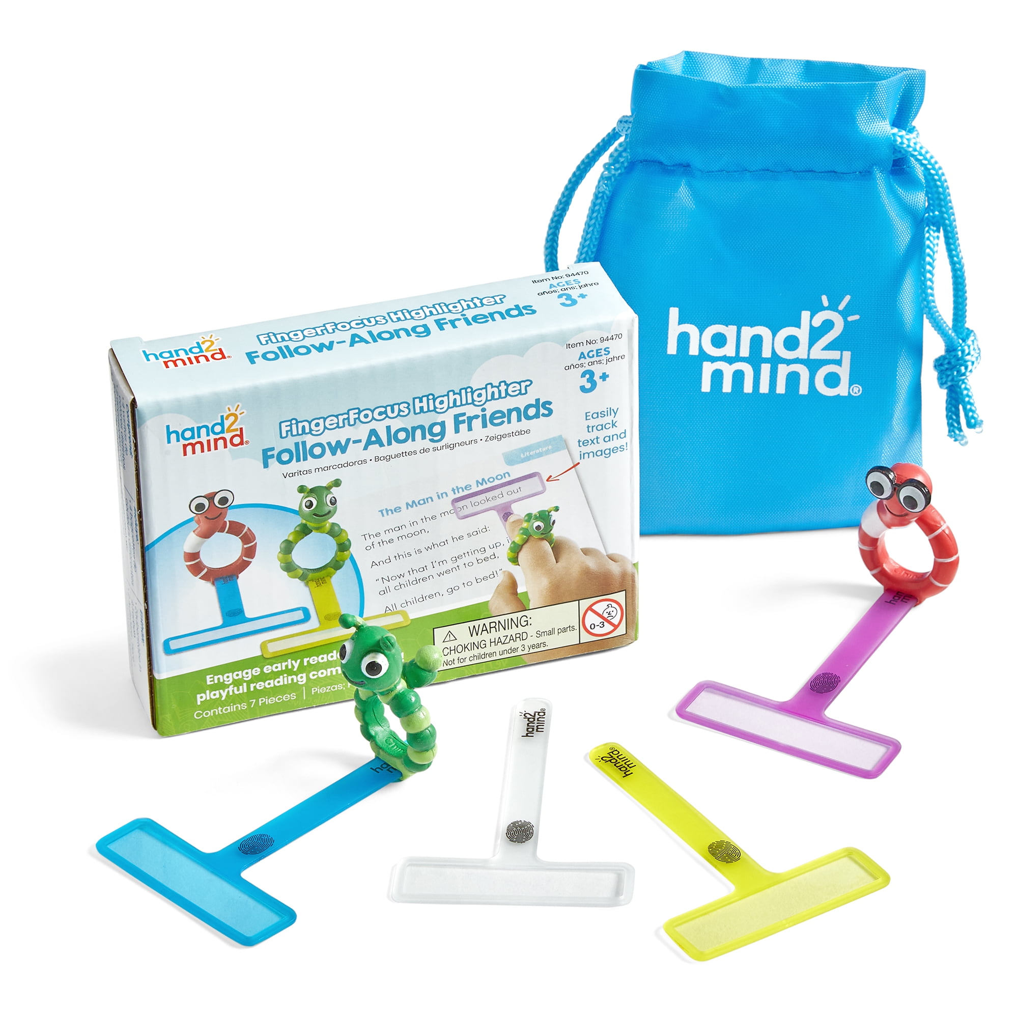 hand2mind Finger Focus Highlighter Follow-Along Friends, Dyslexia Tool ...