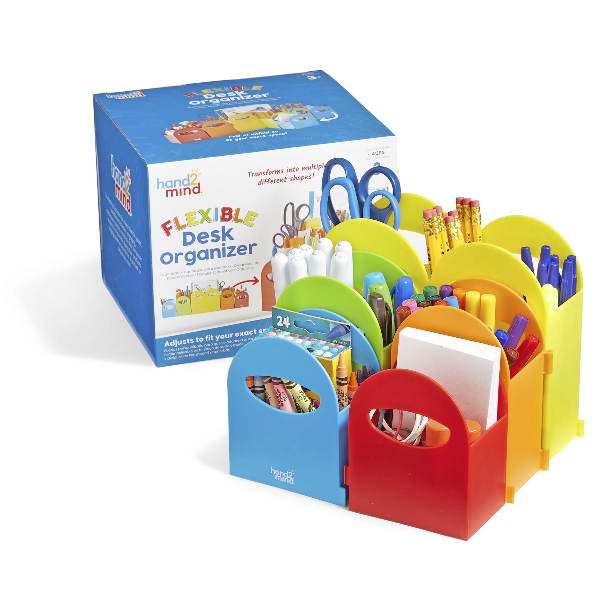 hand2mind Flexible Desk Organizer, Desk Top Organizer, Modular Desk ...