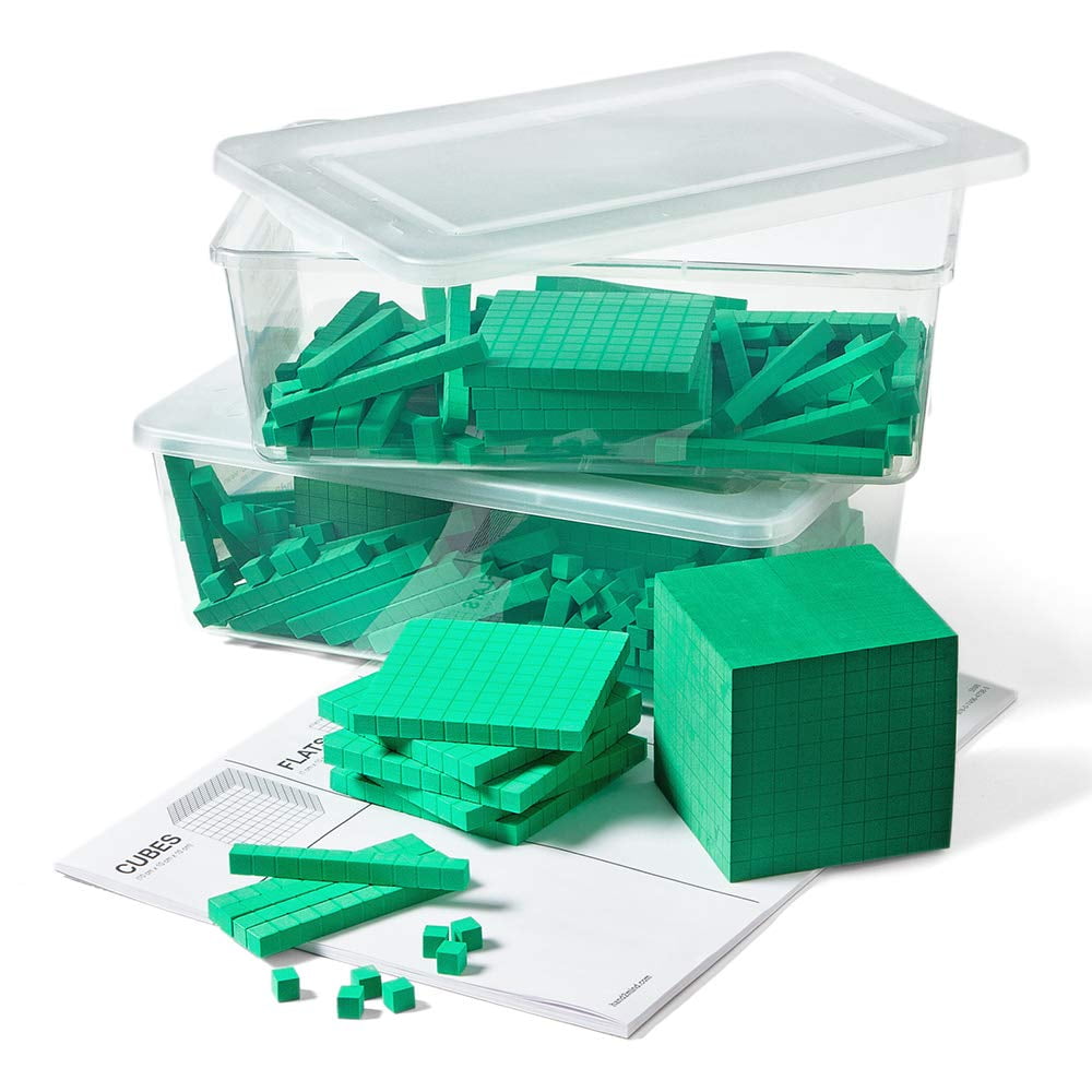 hand2mind Green Foam Base MMF7 Ten Blocks Complete Set, Place Value ...