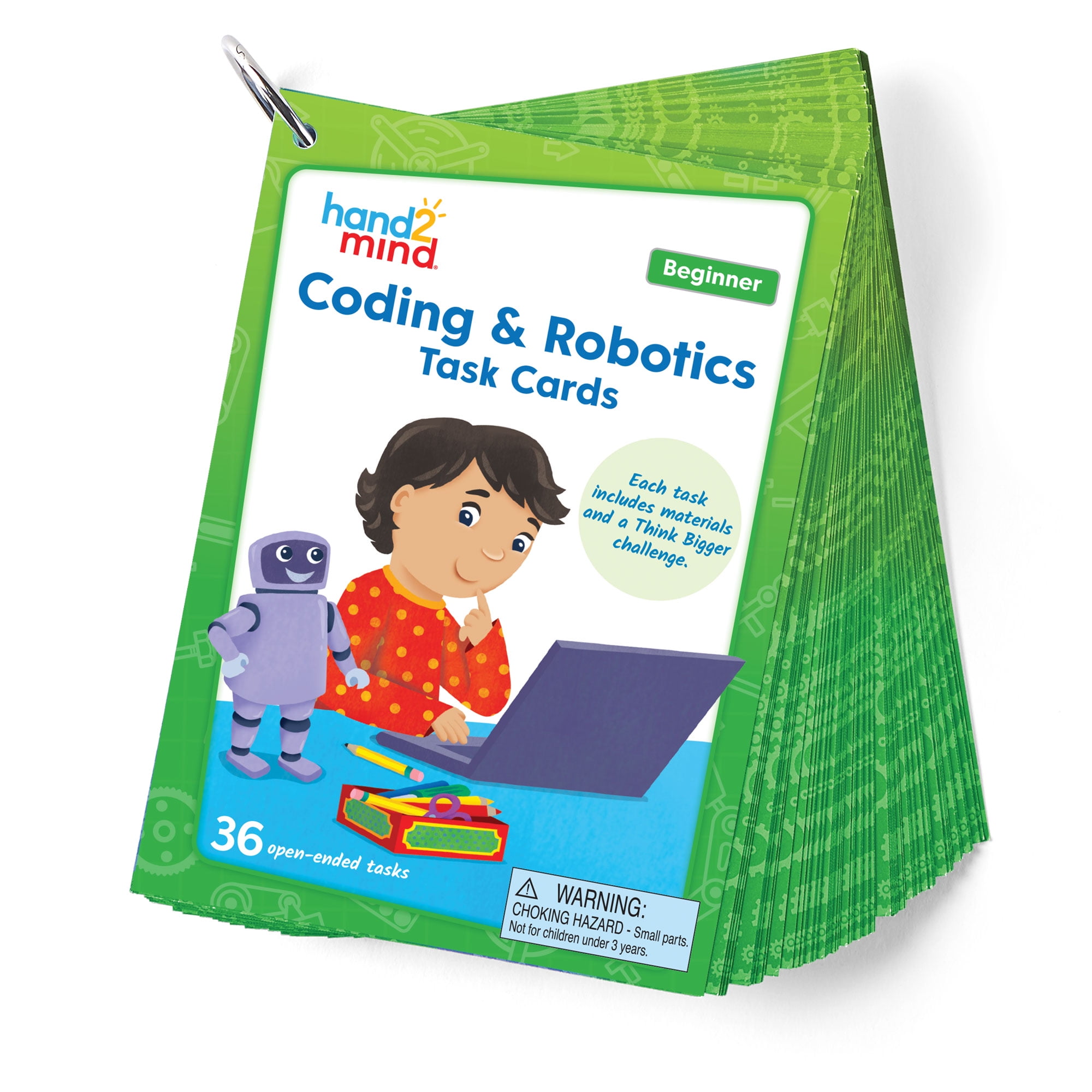 hand2mind Hands-On Coding and Robotics Beginner Task Cards, STEM for Kids - Walmart.com