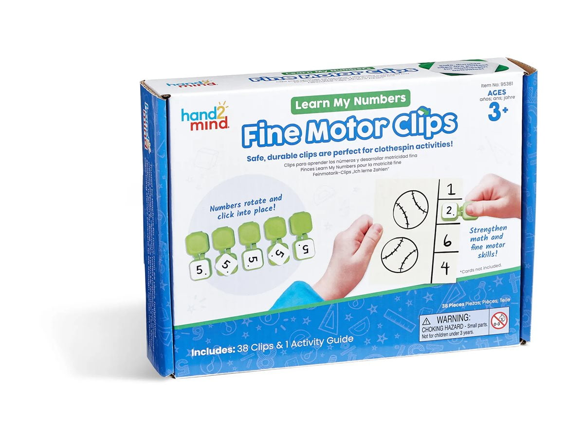 hand2mind Learn My Numbers Fine Motor Clips, Kids Clothespin Activities ...