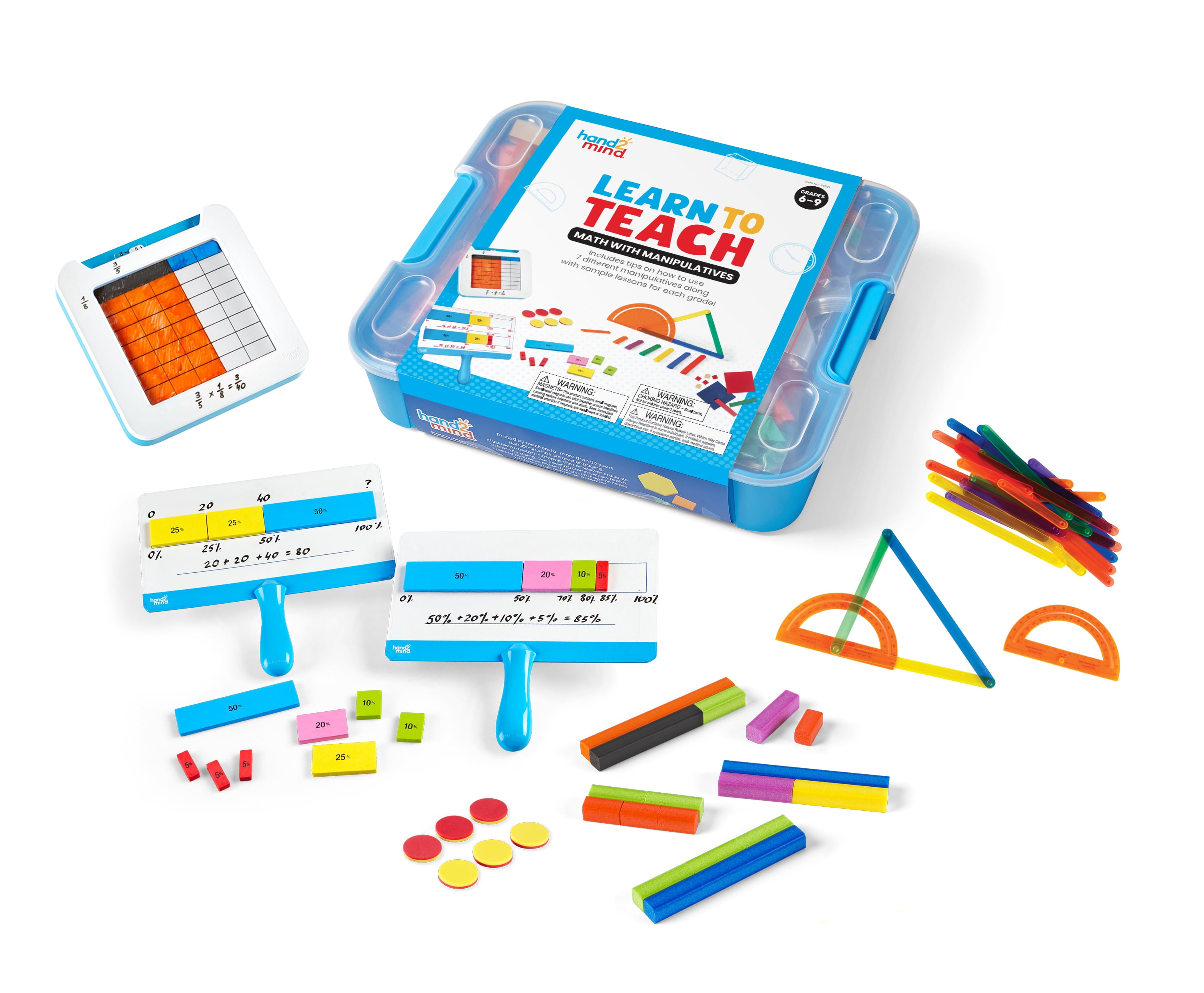 hand2mind Learn to Teach Math with Manipulatives, Grades 6-9 - Walmart.com