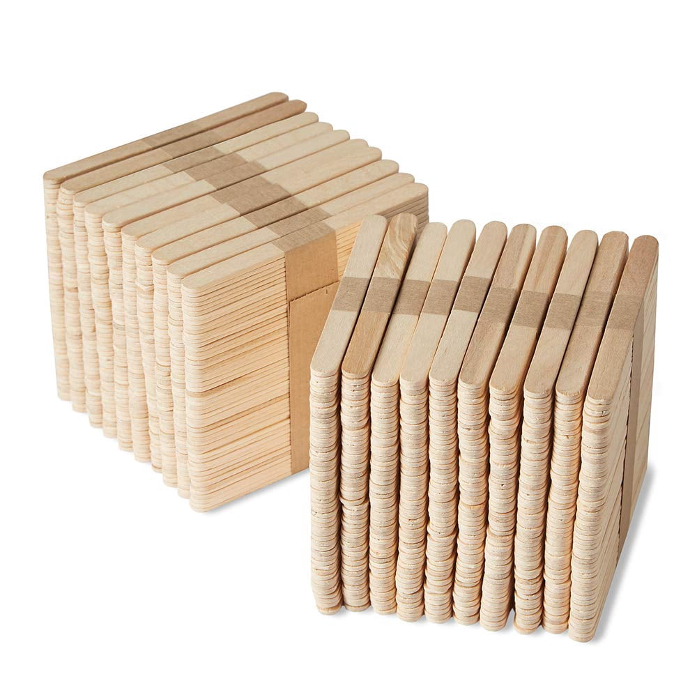 hand2mind Natural Wood Craft Sticks with BSL1 Rounded Ends, for ...