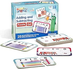 hand2mind Numberblocks Adding and Subtracting Puzzle Set, Addition and ...