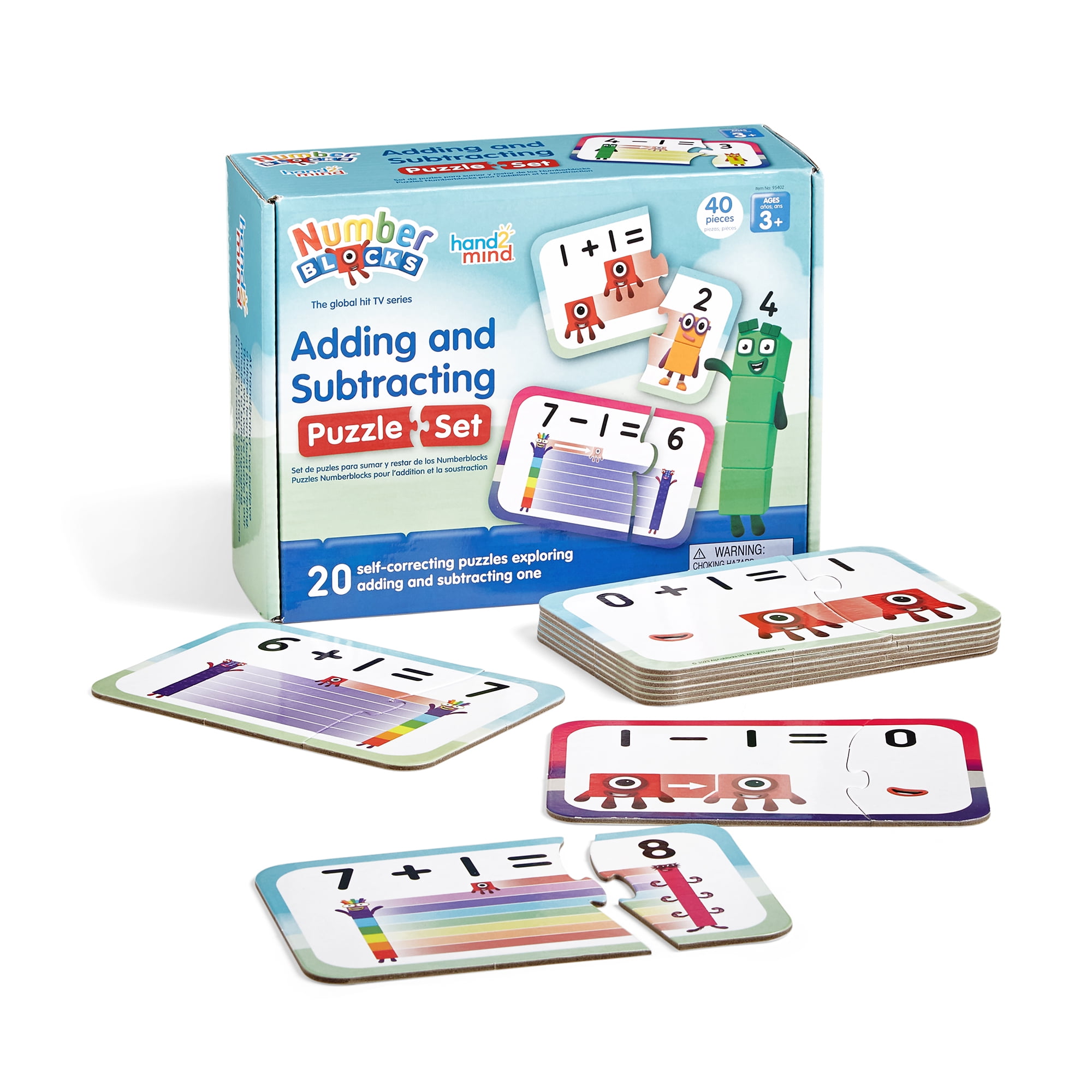 hand2mind Numberblocks® Adding and Subtracting Puzzle Set, Math Puzzles ...