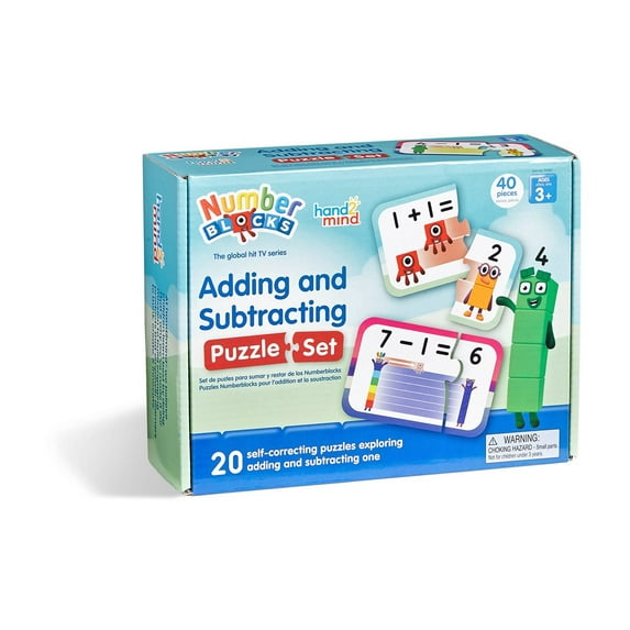 hand2mind Numberblocks® Adding and Subtracting Puzzle Set, Math Puzzles, Counting Games ...