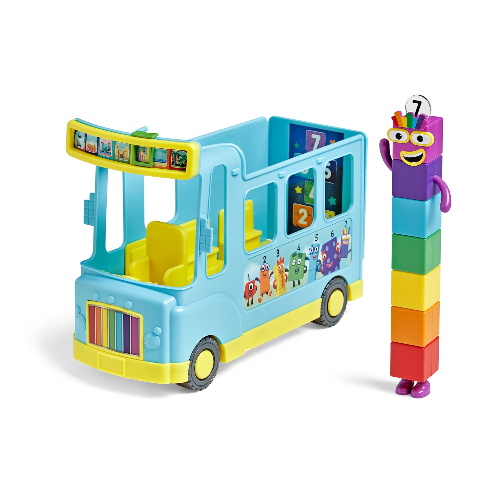 hand2mind, Numberblocks Rainbow Counting Bus, 3 Pieces, Toy Vehicle ...
