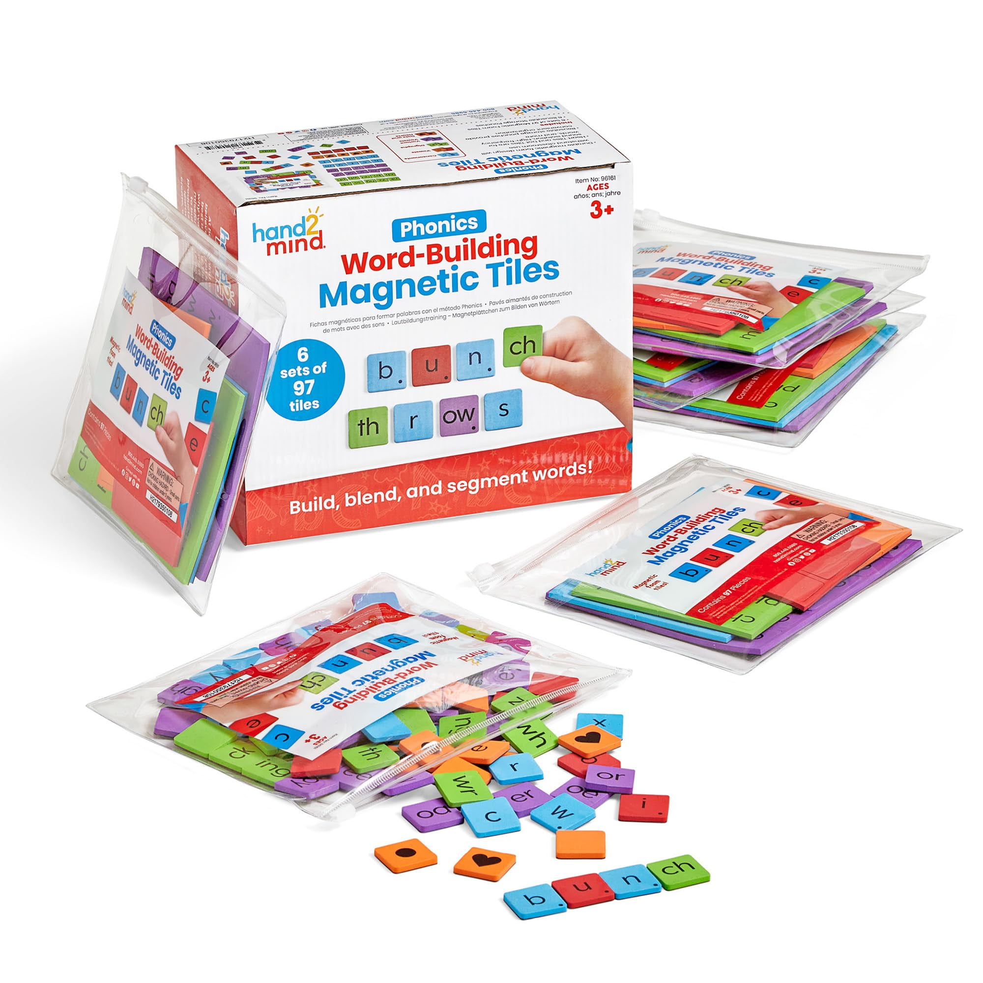 hand2mind Phonics Word-Building Magnetic AIF9 Letter Tiles, Letter for ...