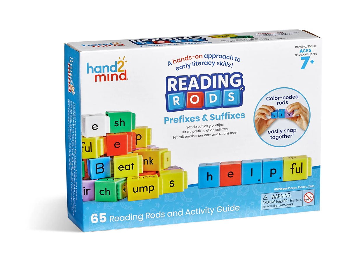 hand2mind Reading Rods Prefixes & Suffixes, Word Roots for Kids, Word ...