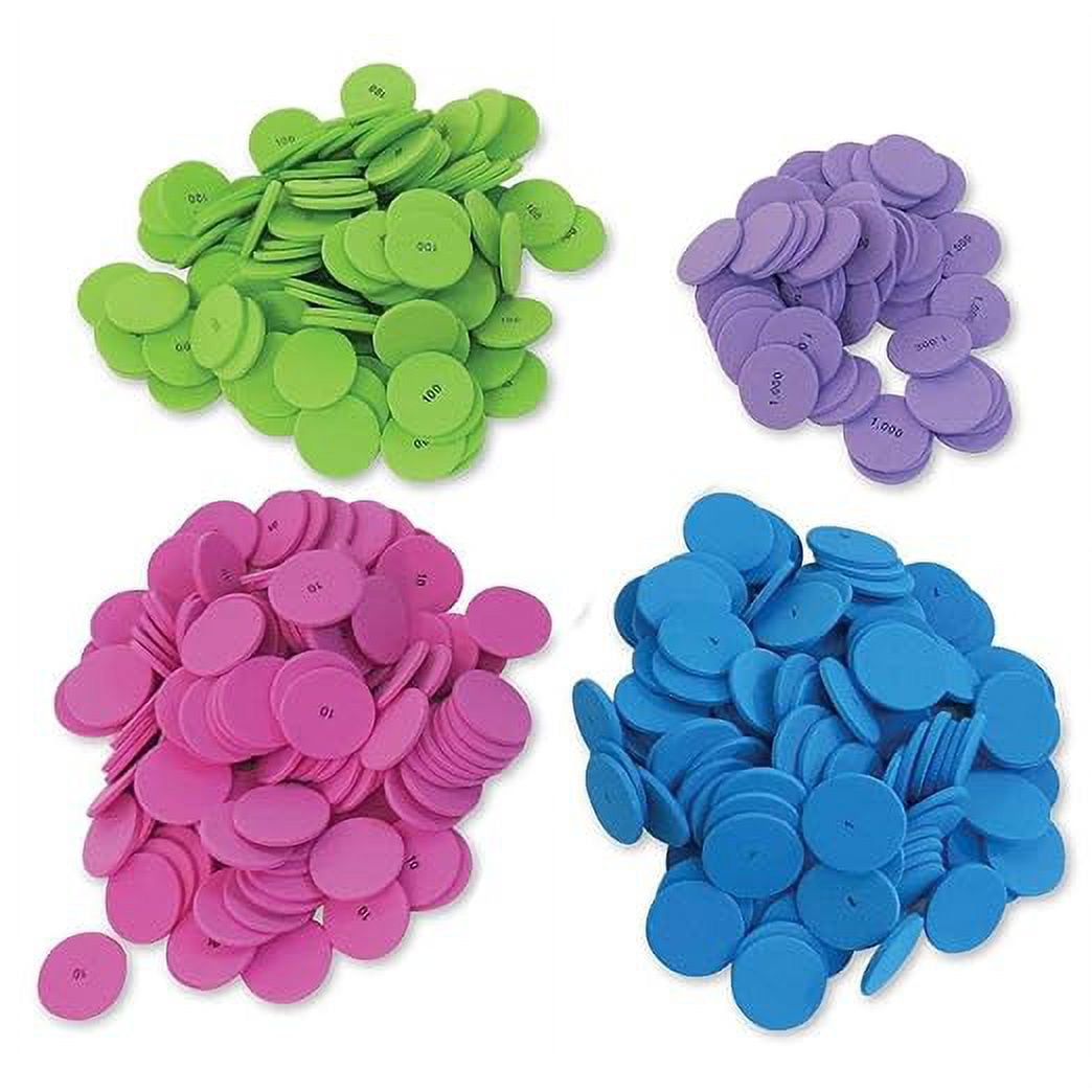 hand2mind Soft Foam Place Value Disks 4 Values, Counting Chips for Kids ...
