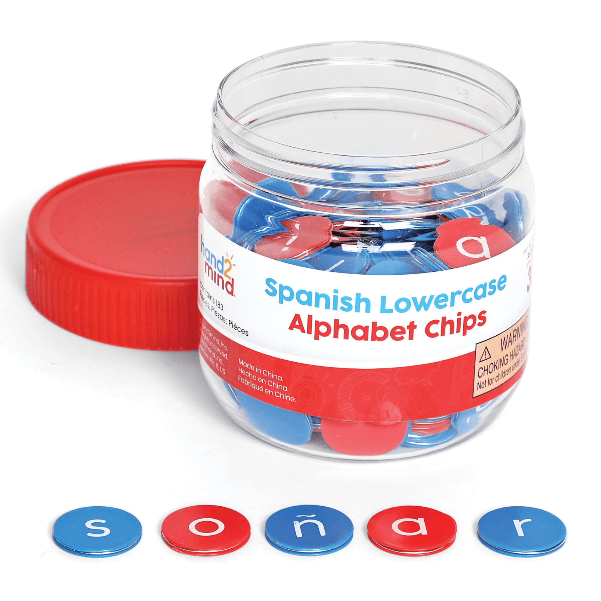 hand2mind Spanish Lowercase Alphabet Chips, Alphabet Letters, Lowercase ...