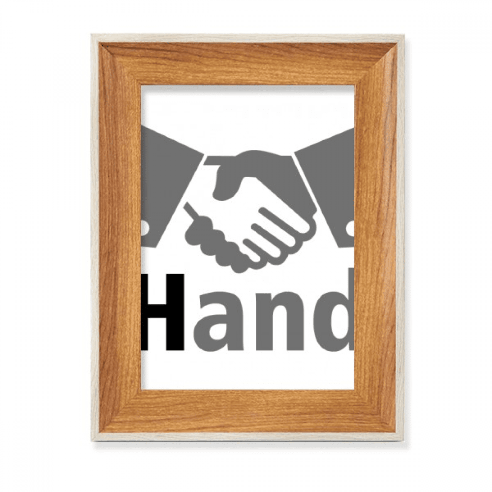 handshake communication co combination desktop wooden photo frame ...