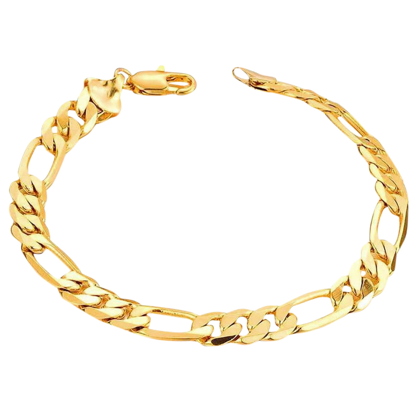 HANXIULIN 18K Gold or Silver Platinum Bracelet, 22cm x 8mm, Men's ...
