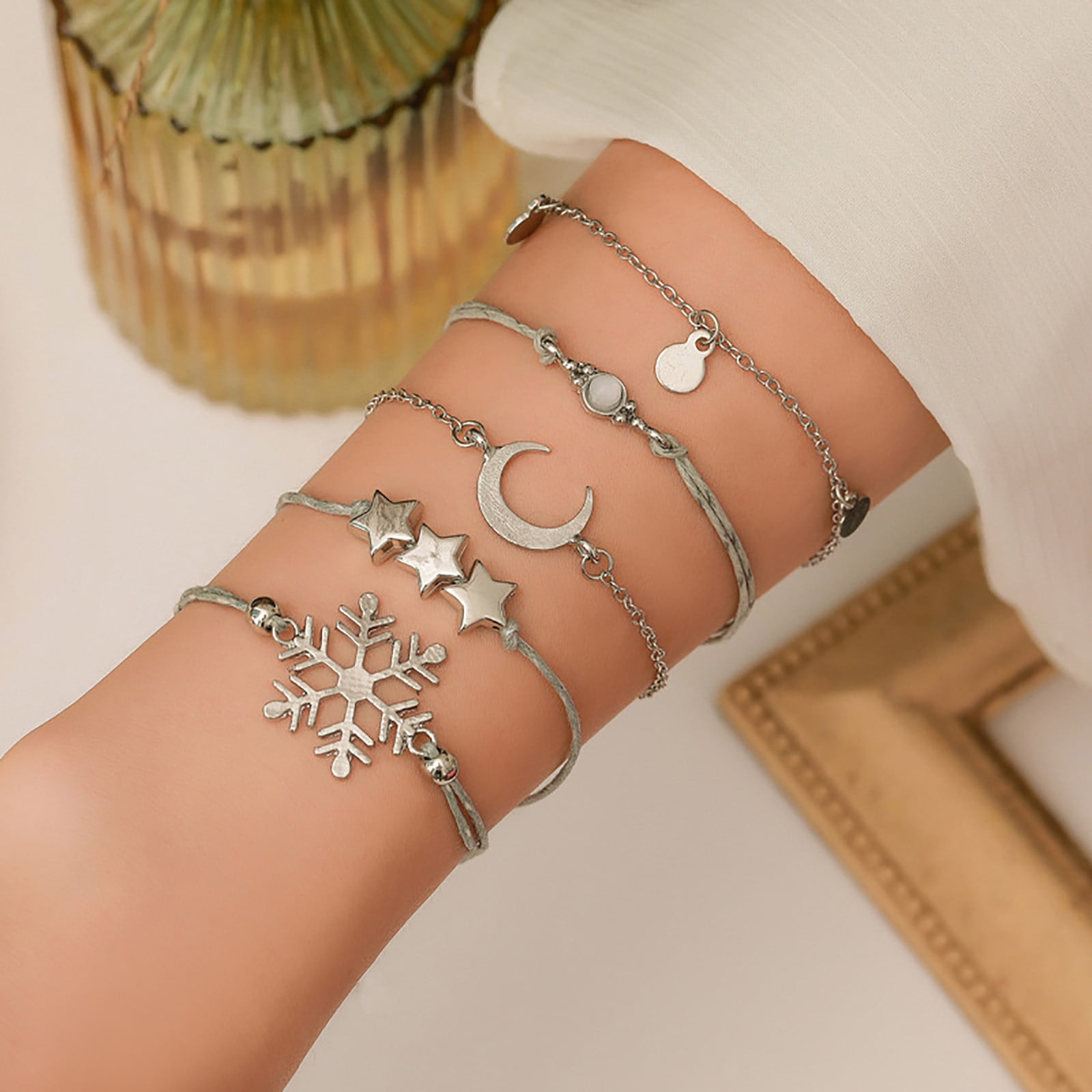 hanxiulin boho multilayer bracelet set women bangle chain jewelry gift ...