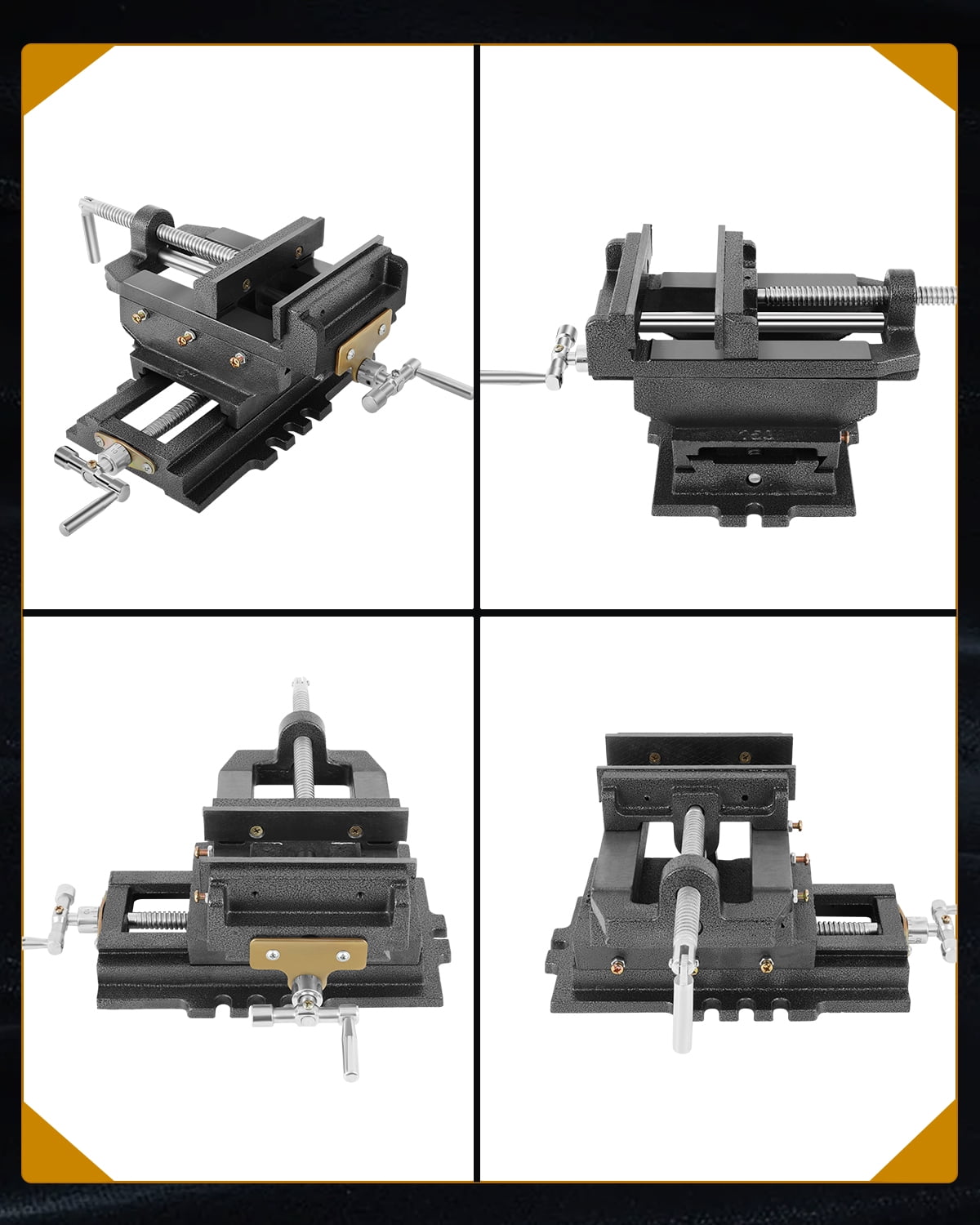 haosegd 6" Cross Slide Vise Drill Press Milling Vise, 6 in Jaw Width ...