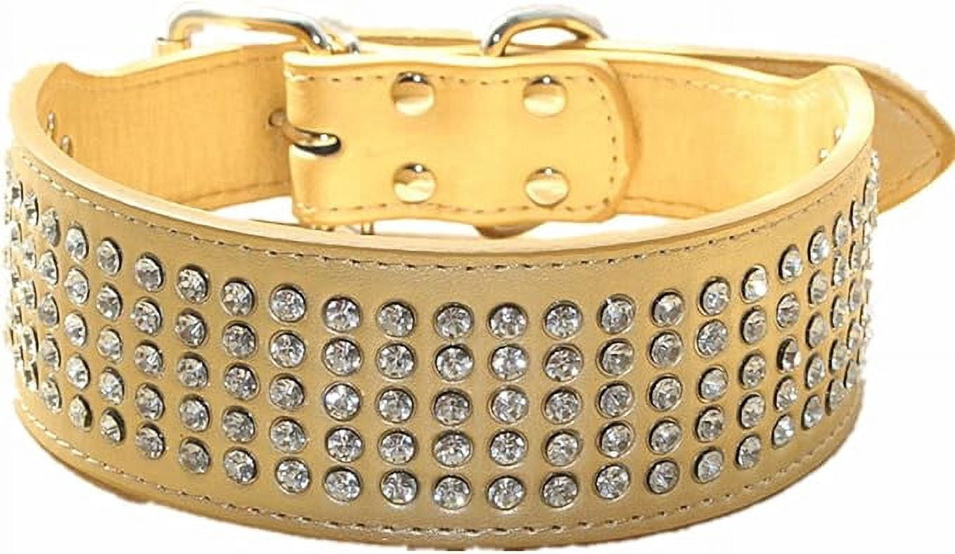 haoyueer Rhinestones Dog Collars 5 cm Width 5 Rows Full Sparkly Crystal ...