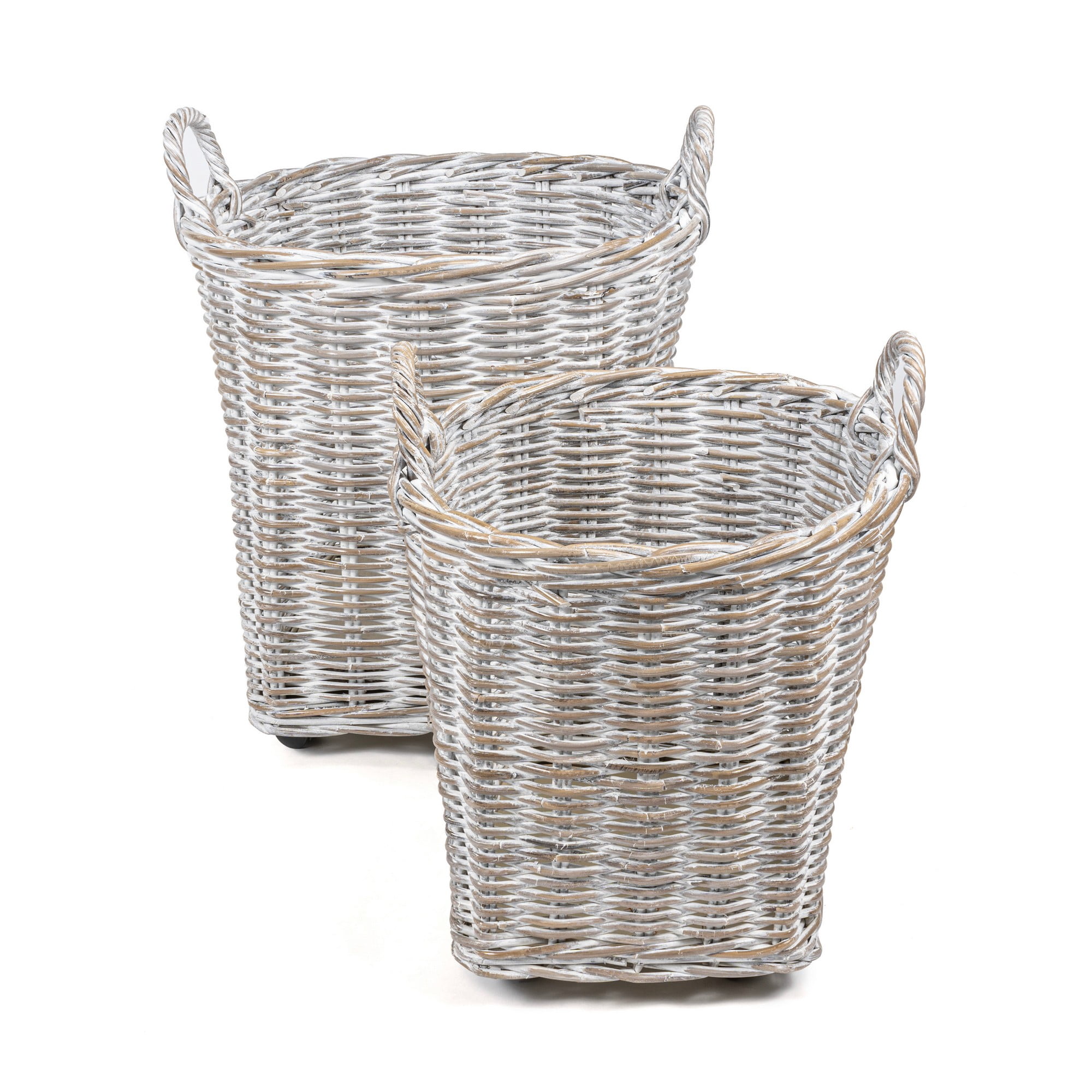 happimess BSK1002A-2SET Arbour Rustic Hand-Woven Rattan Nesting Baskets ...