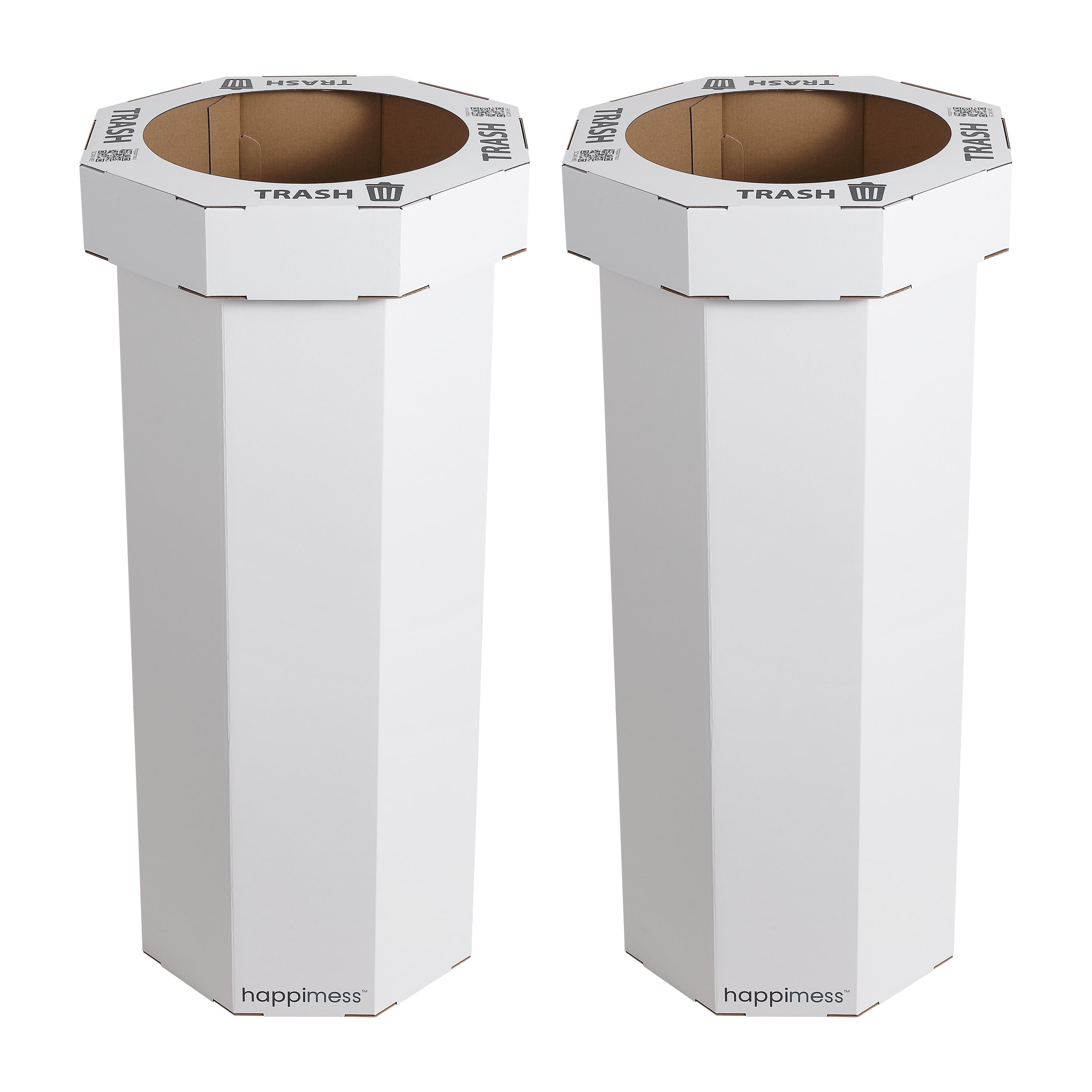 happimess Fleur 25-Gallon Traditional Classic Disposable Corrugated ...