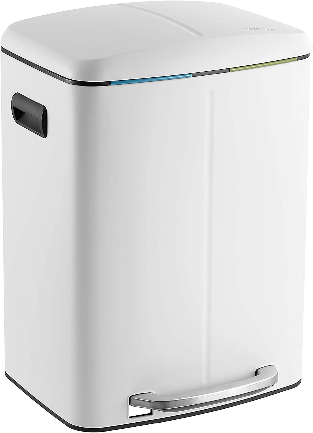 happimess HPM1005C Marco Rectangular 10.5-Gallon Double Bucket Garbage ...