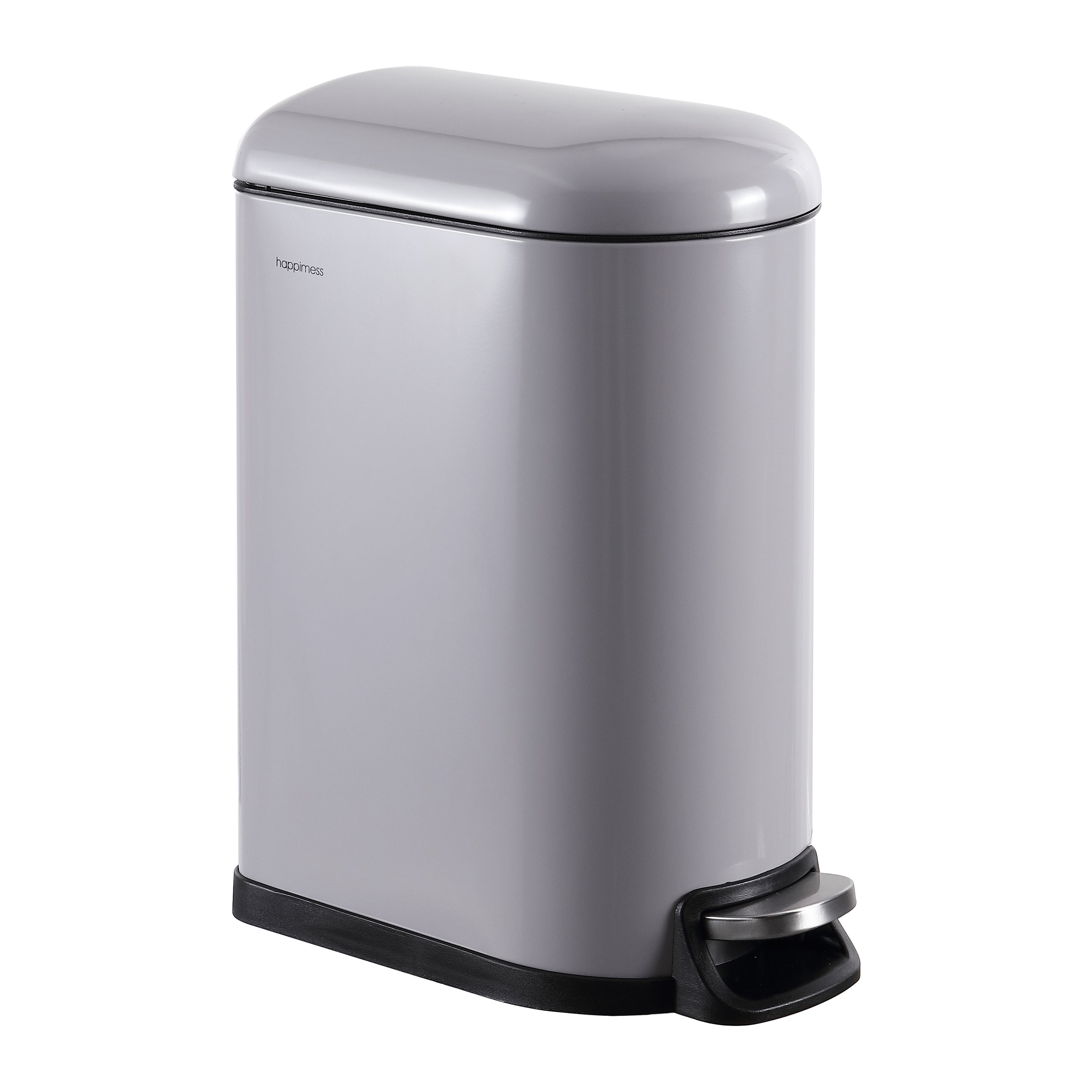 happimess HPM1009I Roland Mini 2.6-Gallon Step-Open Trash Can, Fog Gray ...
