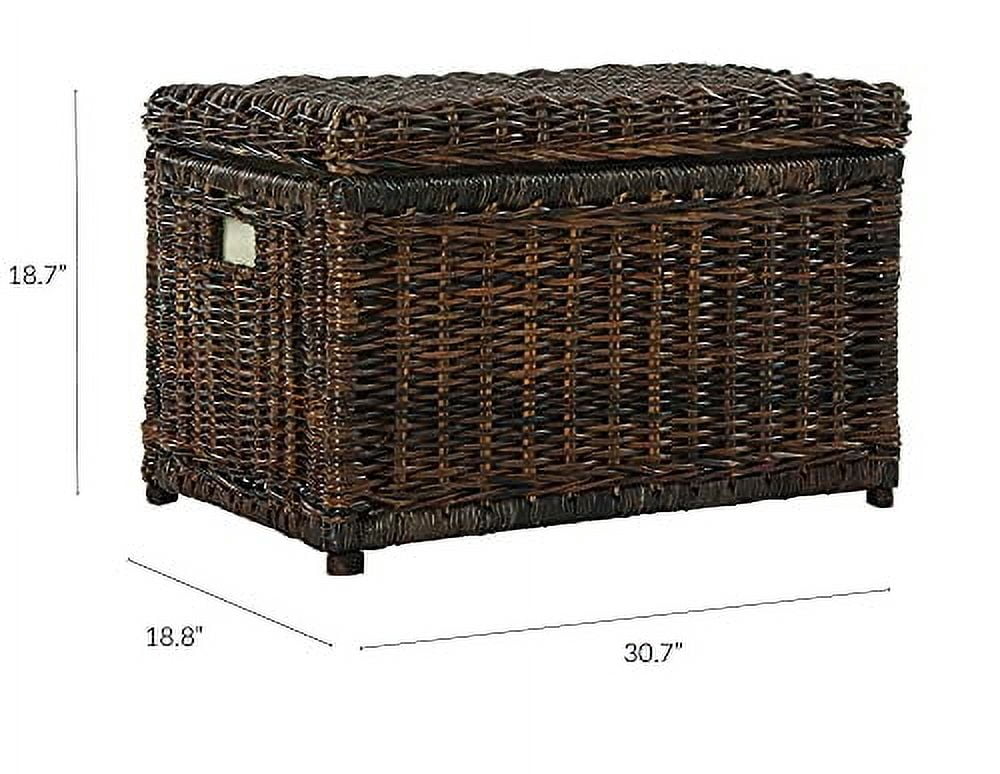 happimess HPM9002A Elijah 30" Wicker Storage Trunk, Collapsible for ...