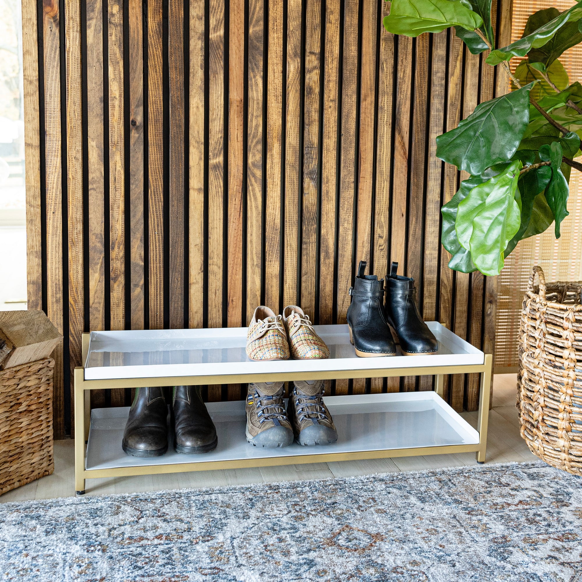 happimess SRK1000D Industrial Compact 10.75" 6-Pair 2-Tier Iron Shoe ...