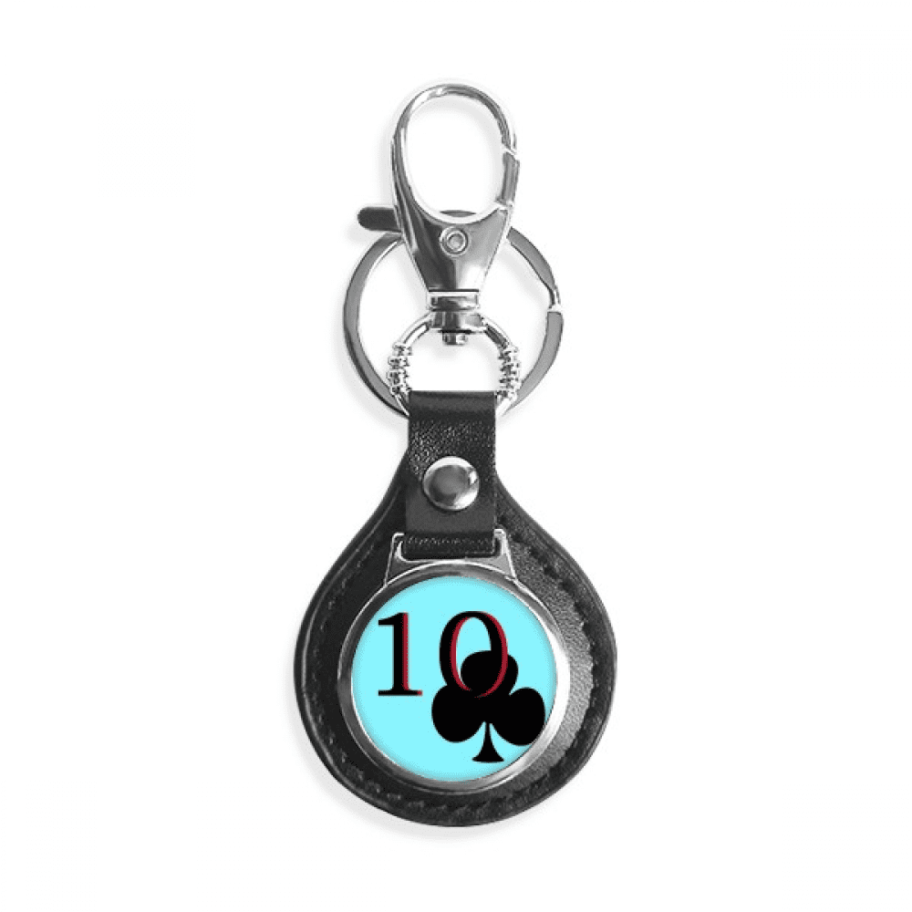 happiness club 10 poker key link chain keyholder finder hook metal ...