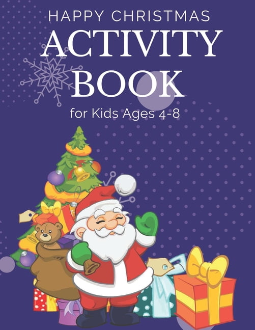 happy Christmas Activity Book for Kids Ages 4-8: Children's Christmas ...
