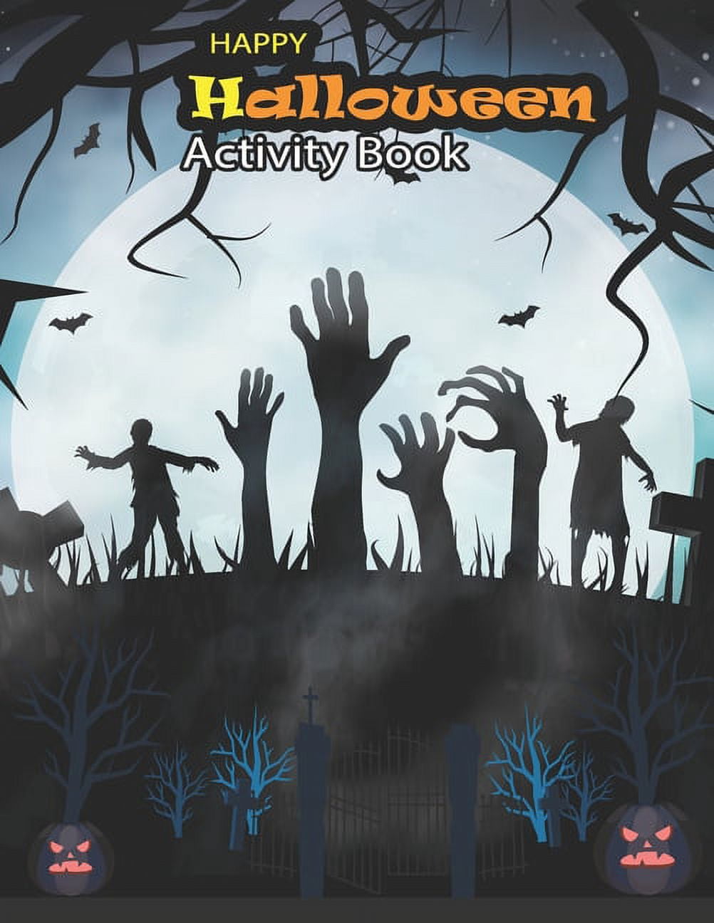 happy halloween activities book : Scary Fun Activity Workbook for ...