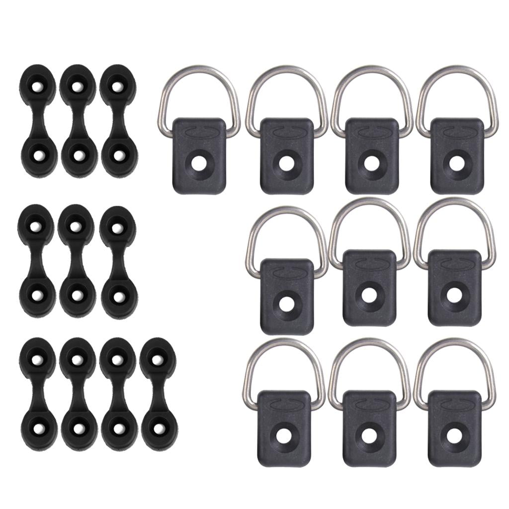 harayaa 10 kayak canoe boat bungee lashing loops pad eyelet buckle + 10 ...
