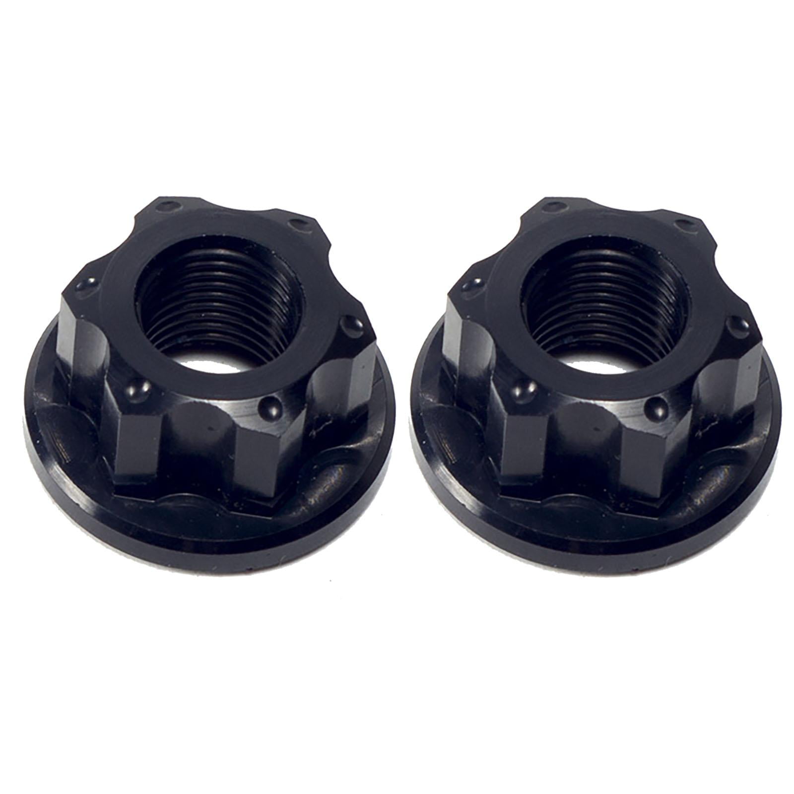 harayaa 2 Pieces Bike Wheel Hub Axle Nuts Aluminum Alloy Hardware Bike ...