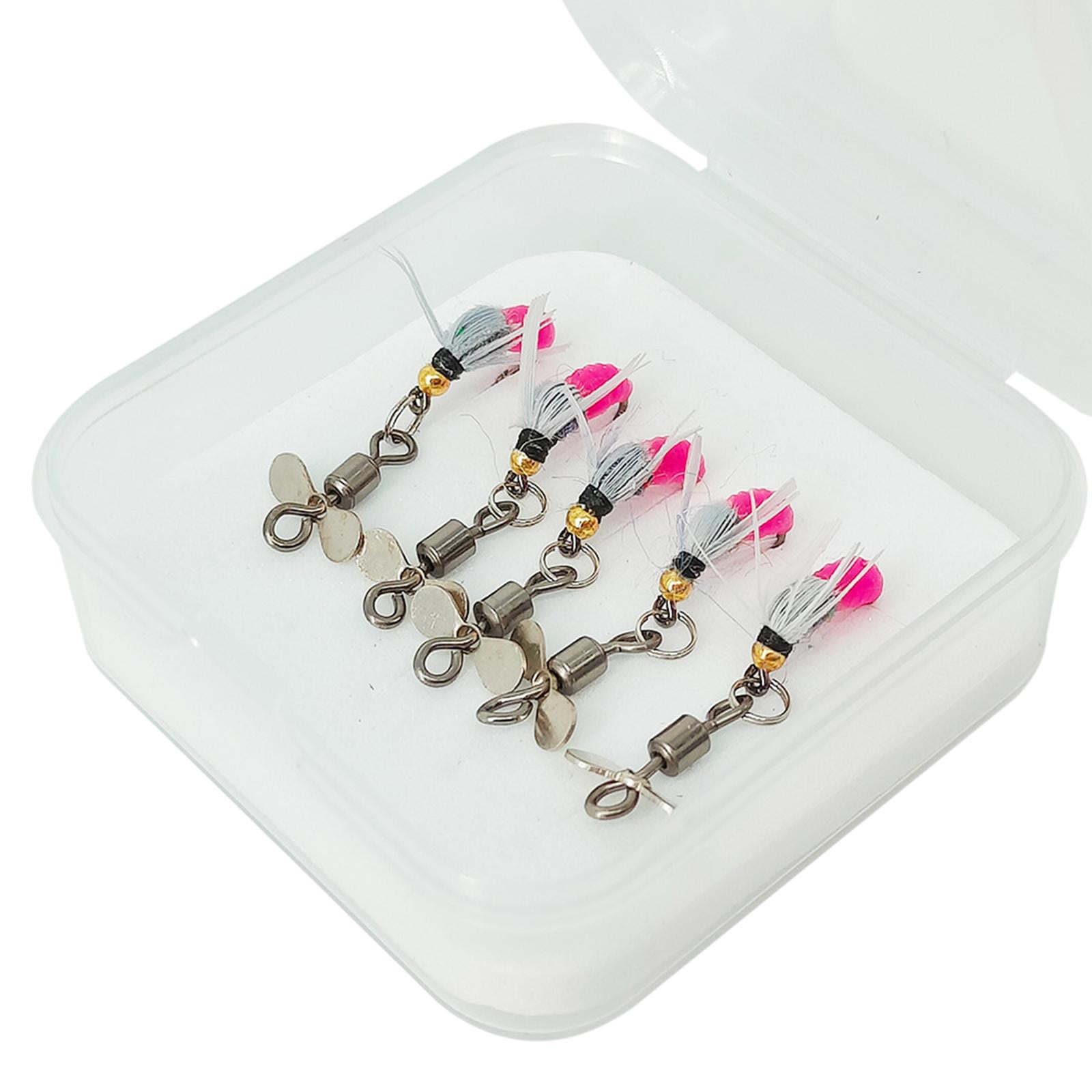 harayaa 5 Pieces Fishing Lures with Box Fly Simulation s for Gifts Men ...