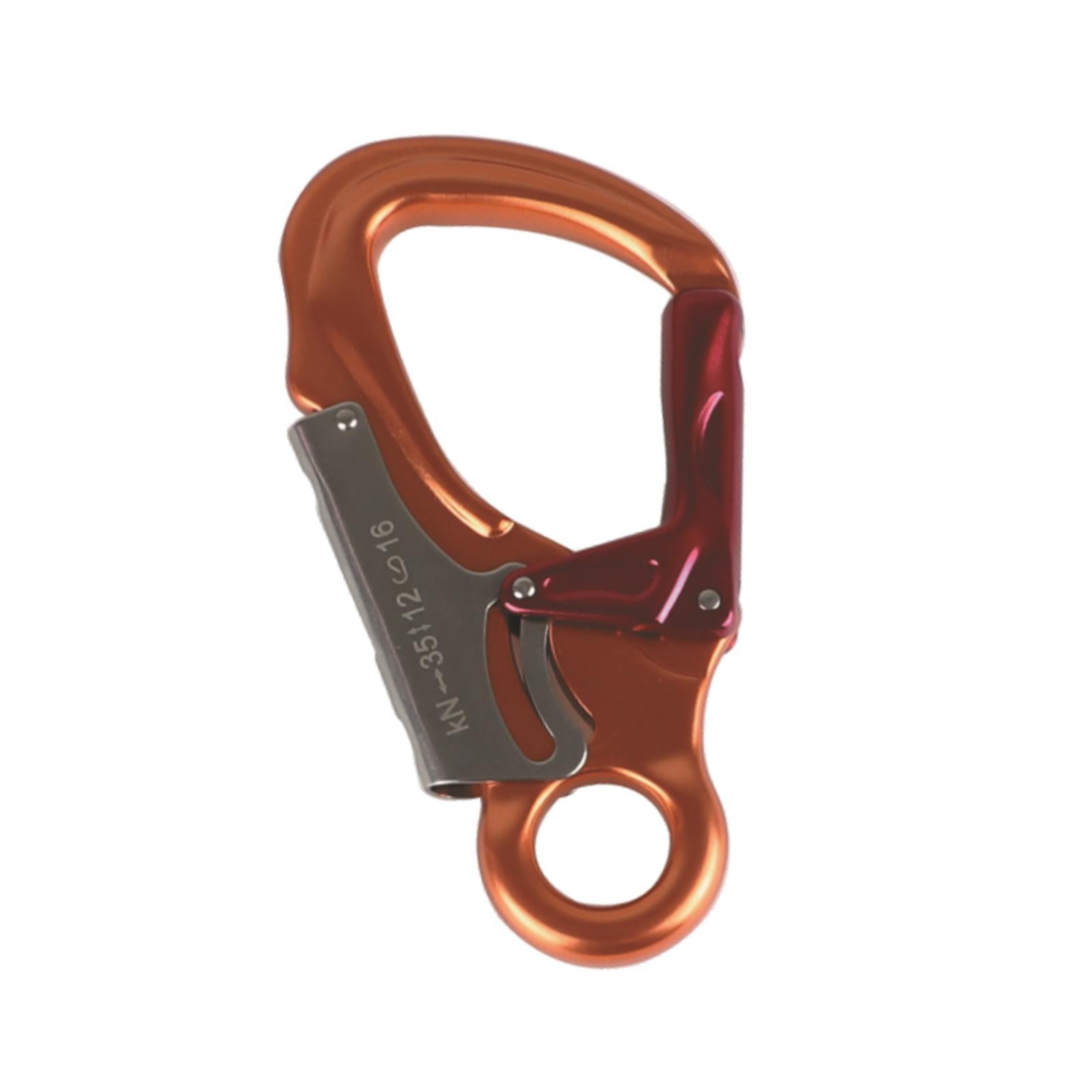 harayaa Double Locking Snap Hook Self Locking Carabiner Clip Smooth Key Nose Gate Aluminum Rock ...