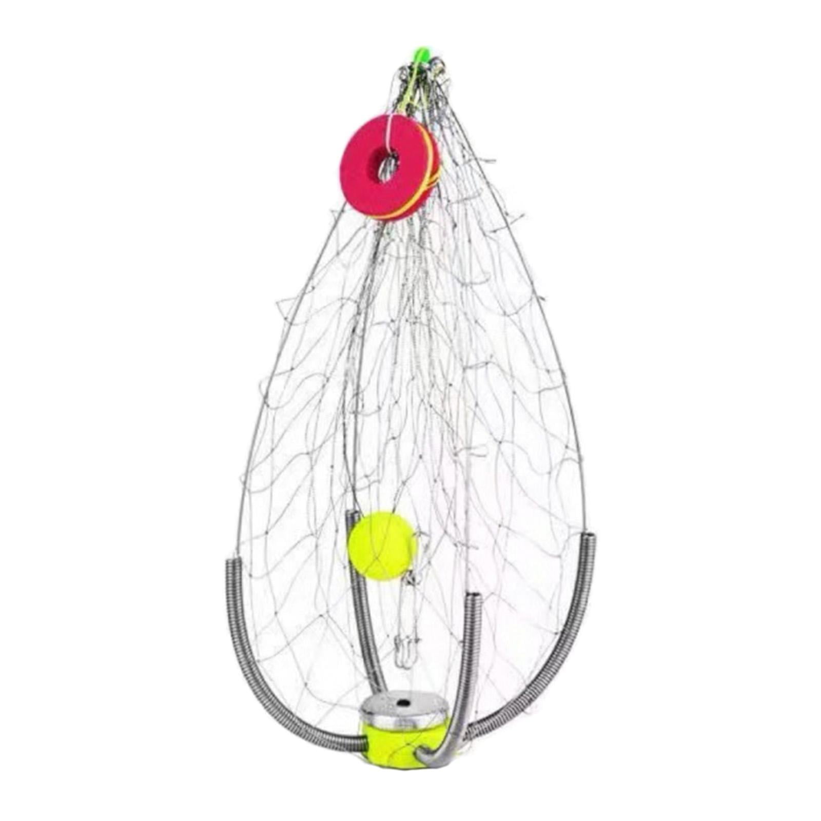 harayaa Fishing Net Steel Wire Heavy Duty Portable Basket for Lobster ...