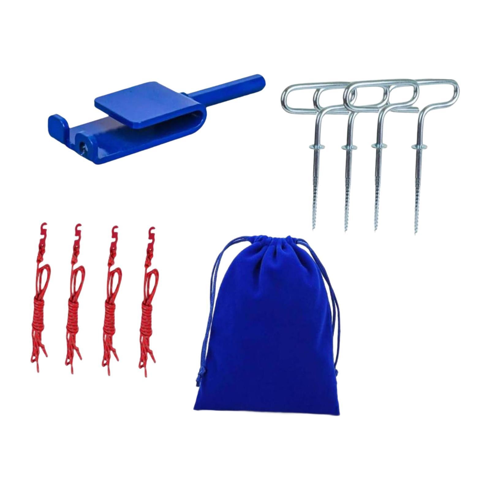 harayaa Ice Fishing Anchor Tool Metal Ice Anchor Drill Adapter for Ice ...