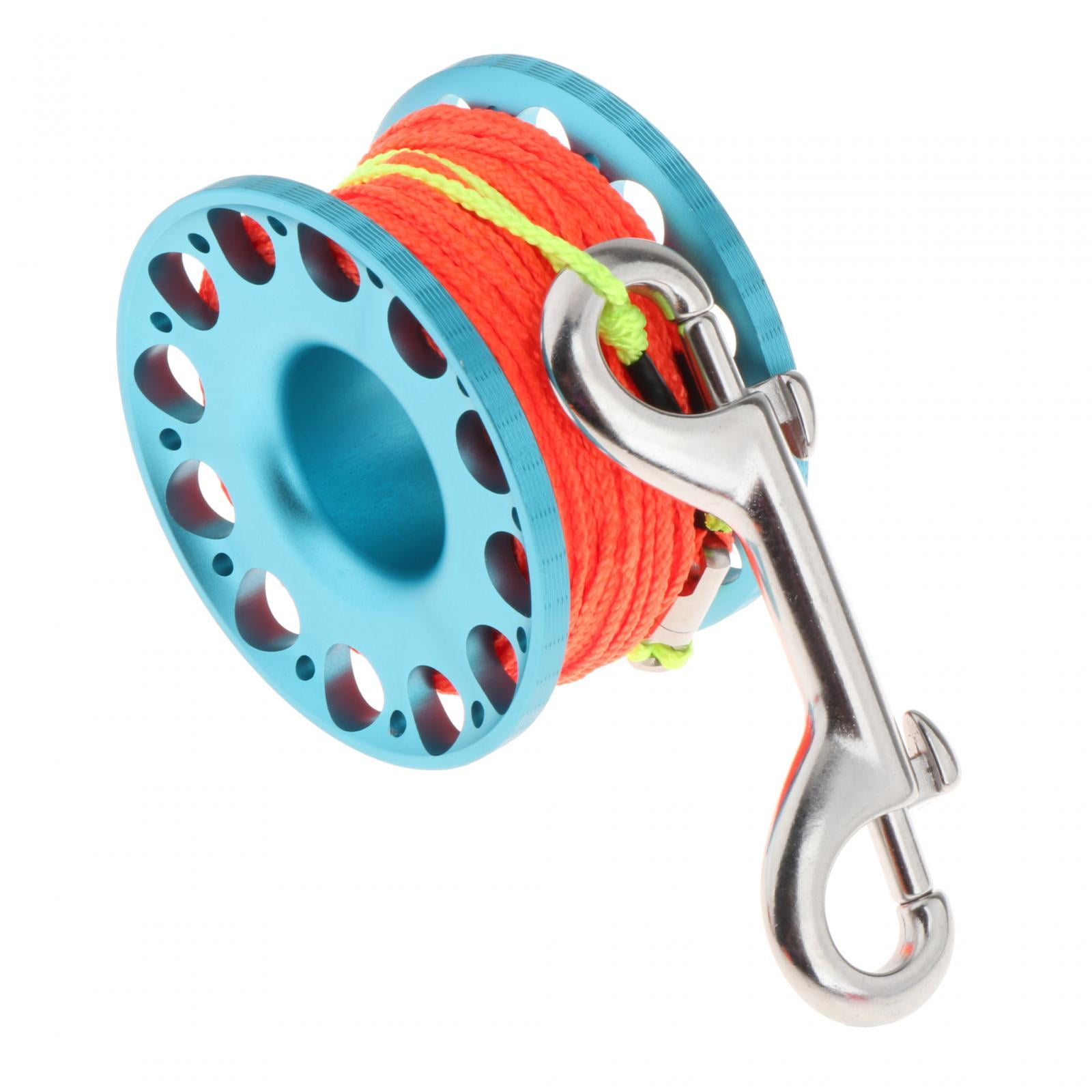 harayaa Scuba Diving Reel with Double Ended Bolt Clip Compact Finger ...