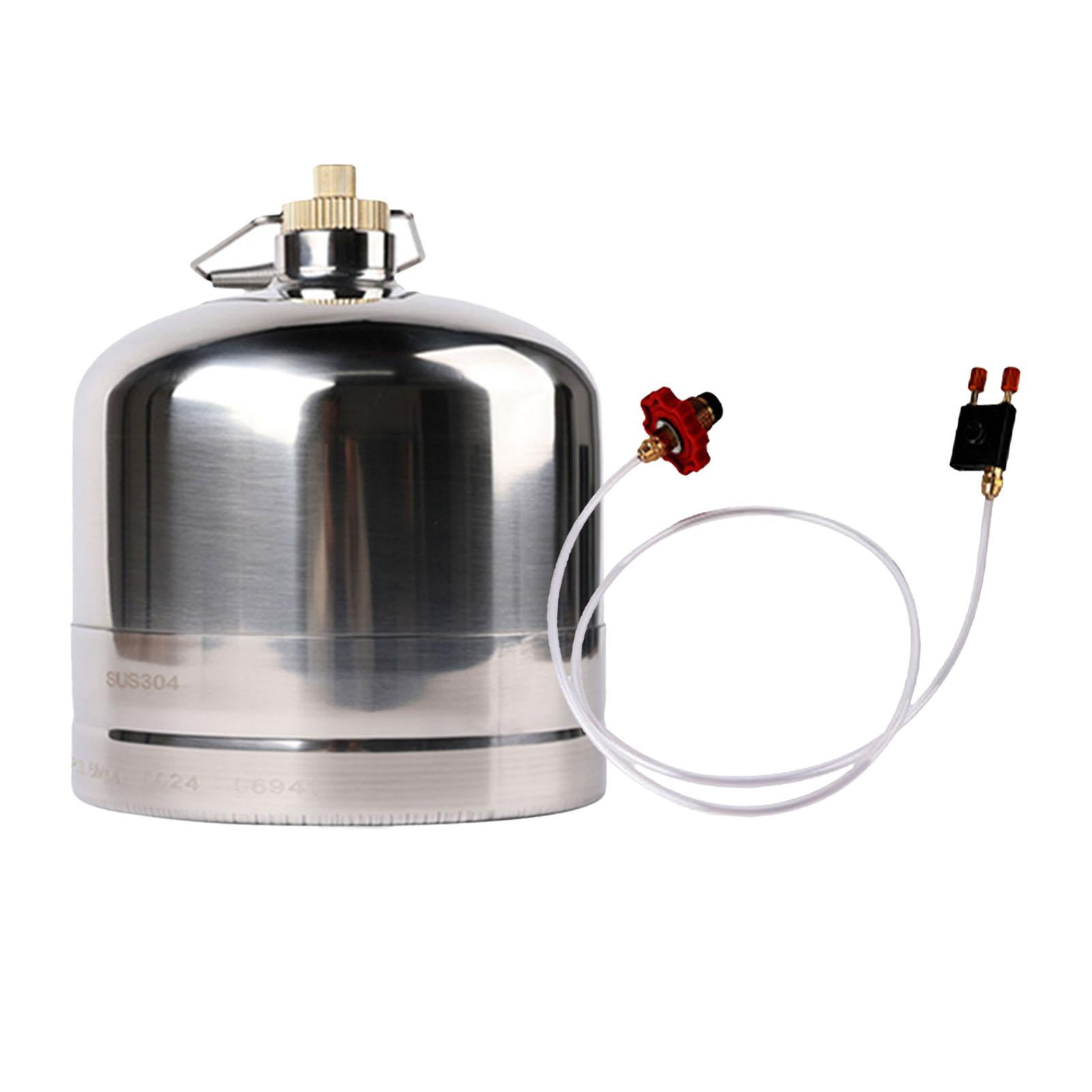 harayaa Stainless Steel Gas Bottle Inflatable Gas Tank Fuel Canister ...