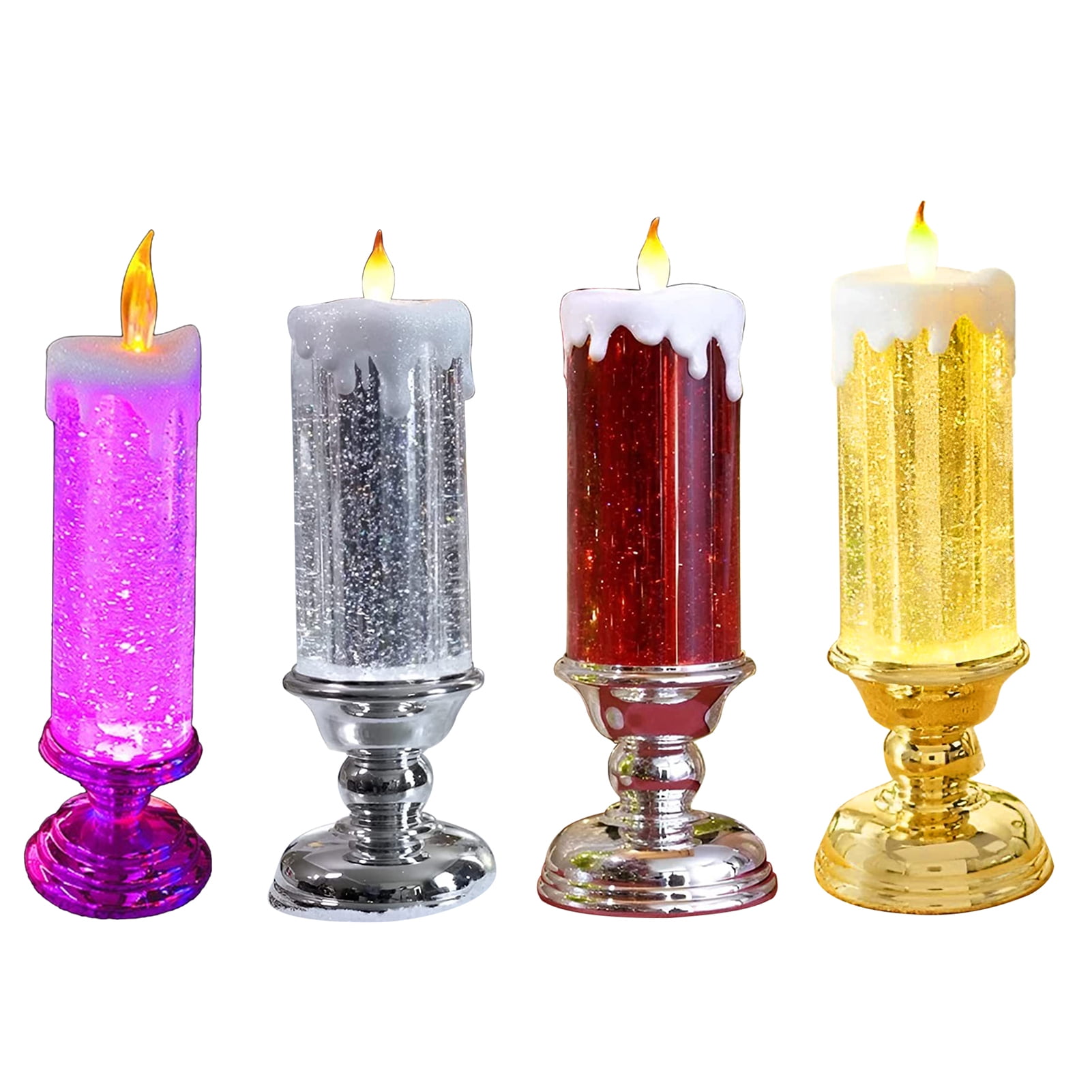harmtty 1 Set Candle Light Swirling Glitter Plug And Play Waterproof ...