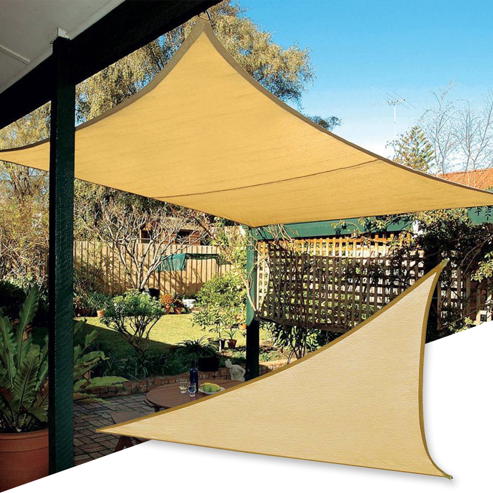 harmtty 1 Set Shade Sail Heat resistant Breathable Sun UV Resistant ...