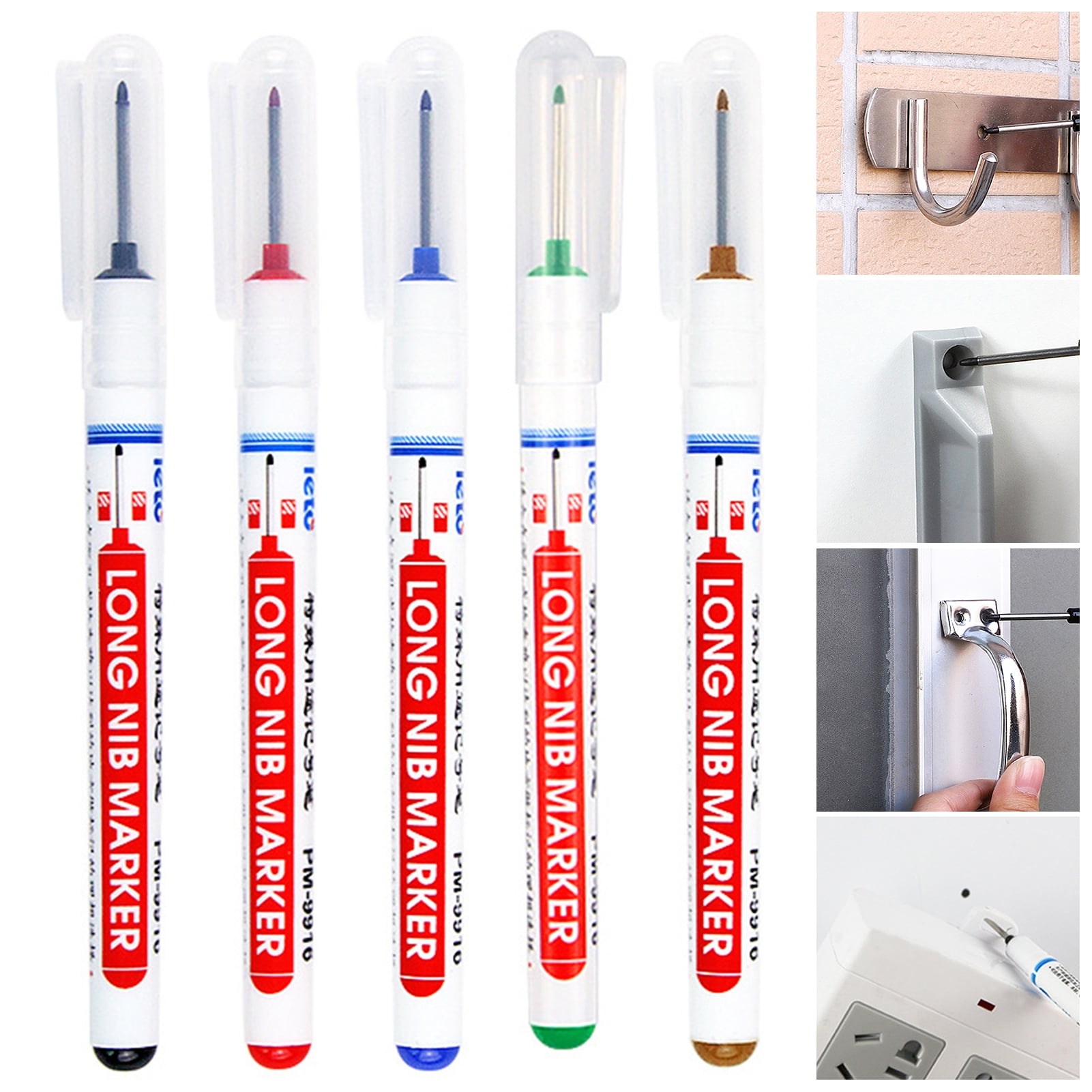 harmtty 2Pcs Carpenter Pen Long Head Waterproof Multi-purpose ...