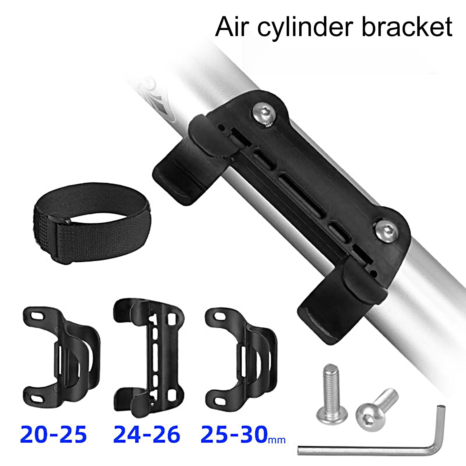 harmtty Bicycle Inflator Holder Sturdy with Screws Wrench Nylon Strap ...
