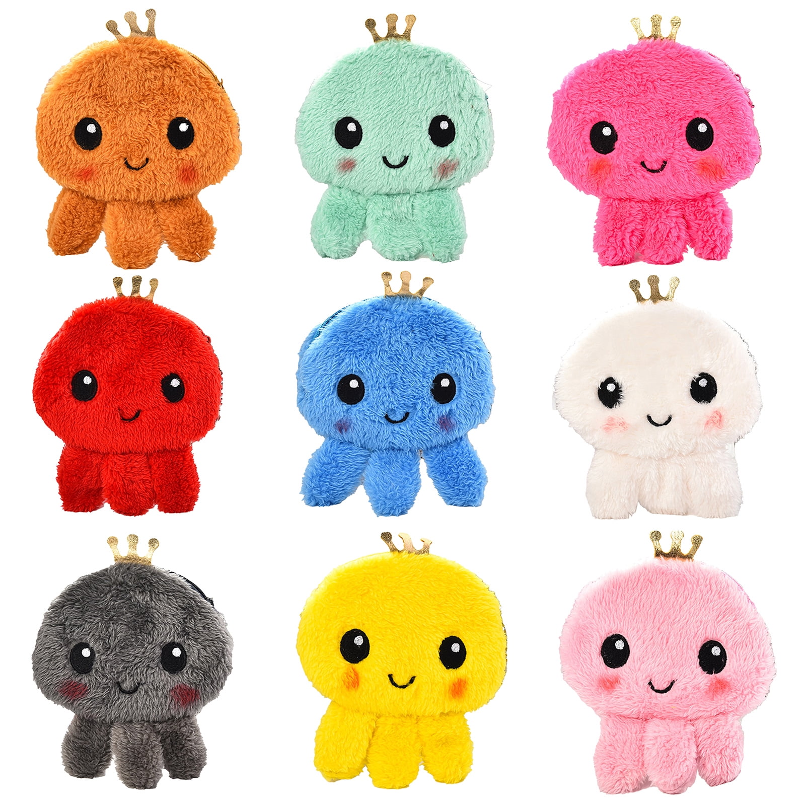 harmtty Cartoon Coin Purse Fine Workmanship PP Cotton Plush Octopus ...