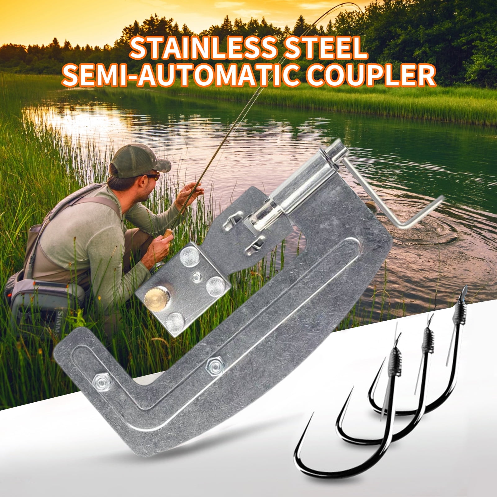 harmtty Fishing Line Knotter Semi-automatic Stainless Steel Manual ...