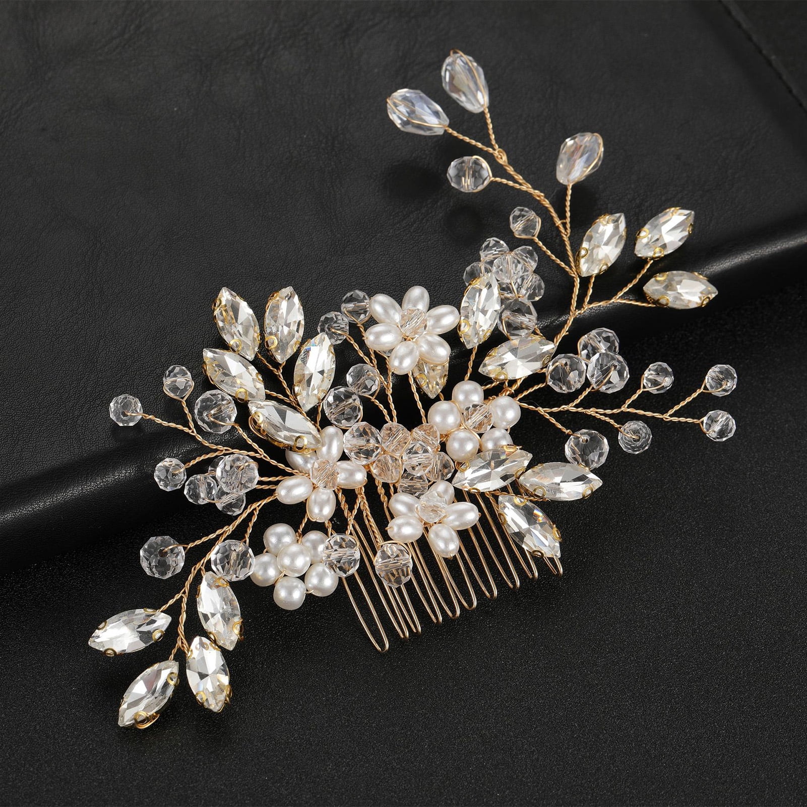 harmtty Hair Comb Elegant Temperament Decorative Handmade Non-slip Hair ...