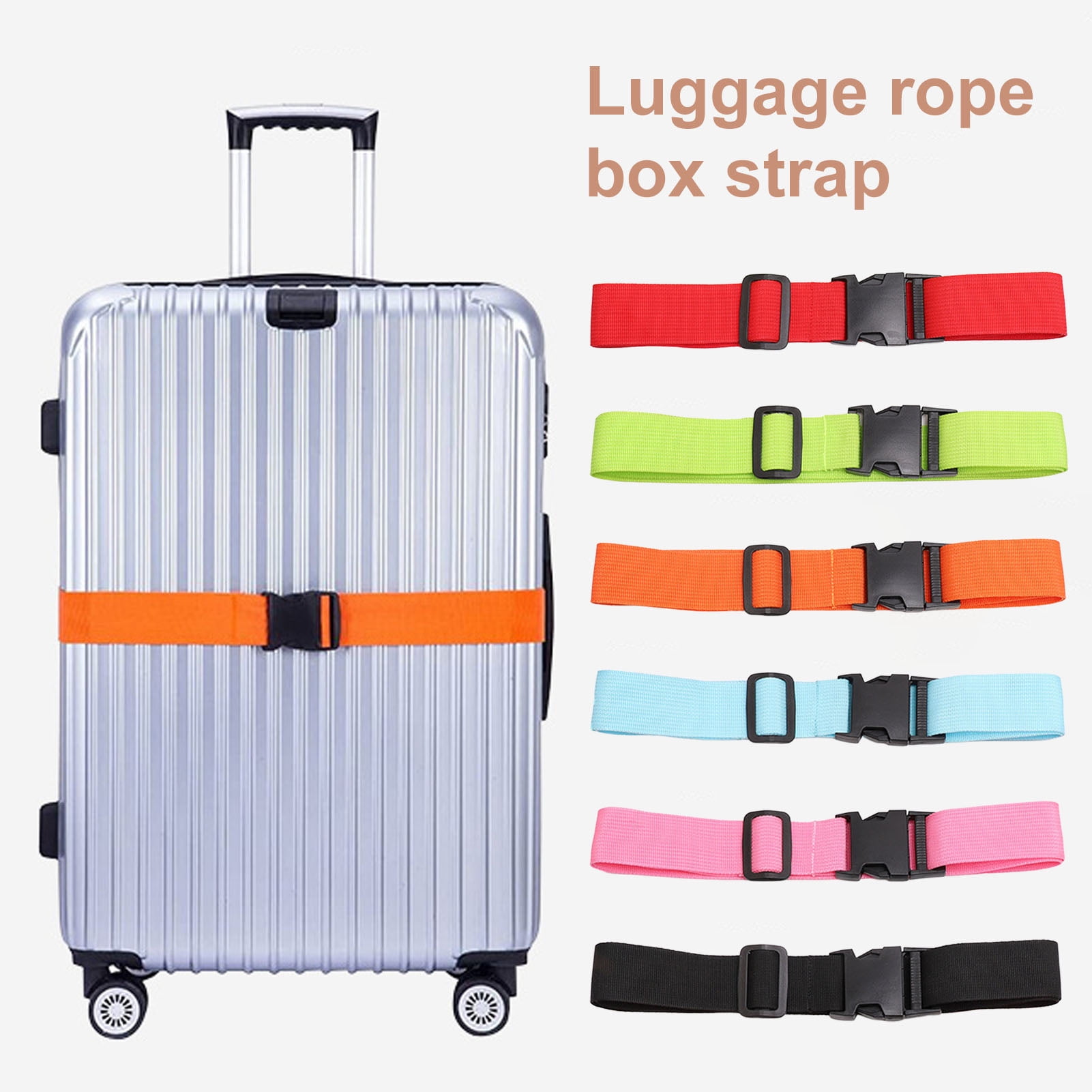 harmtty High Density Solid Braid Strong Bearing Luggage Rope Adjustable ...